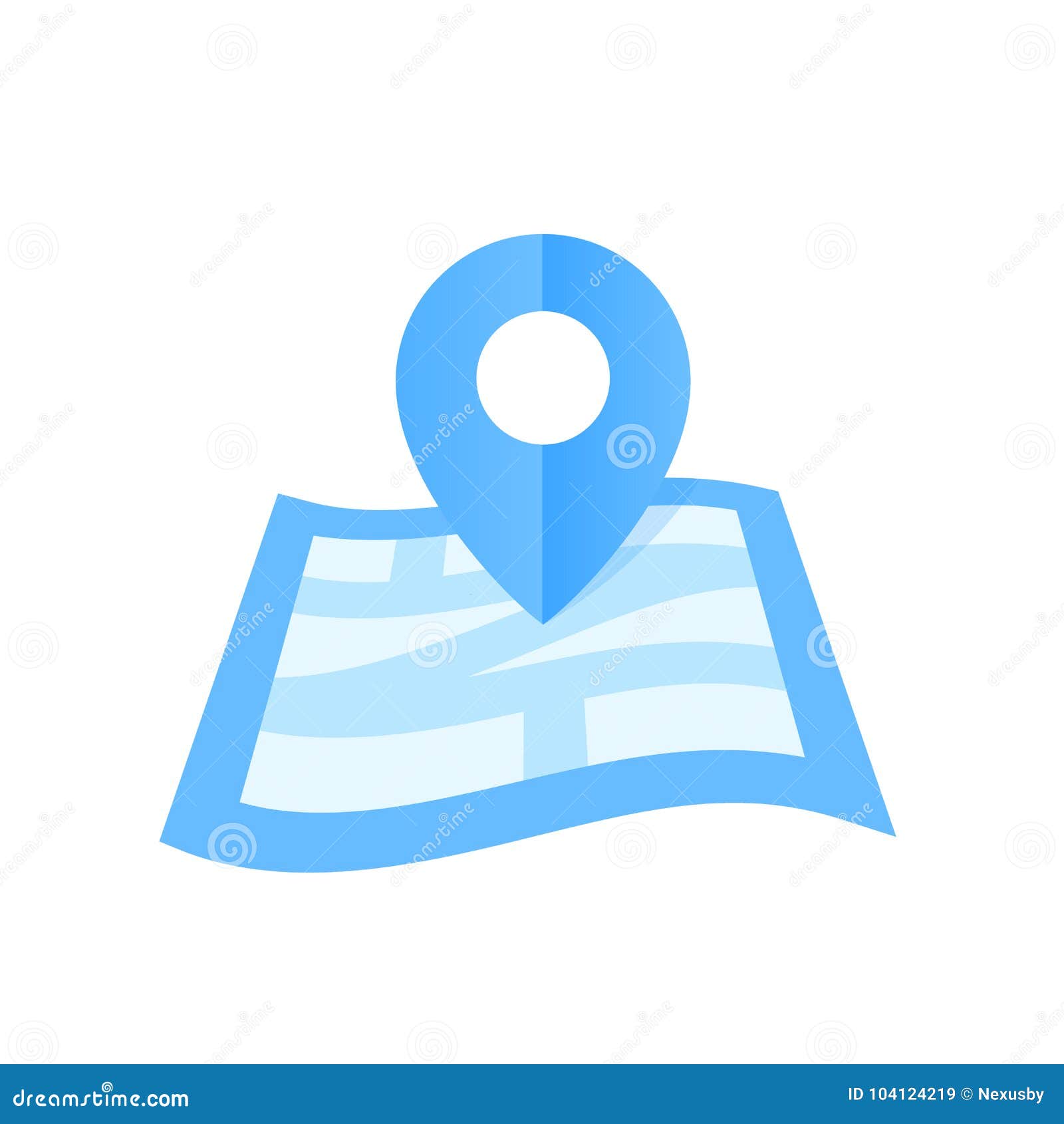 Icona, Mappa E Segno Di Navigazione Illustrazione Vettoriale ...