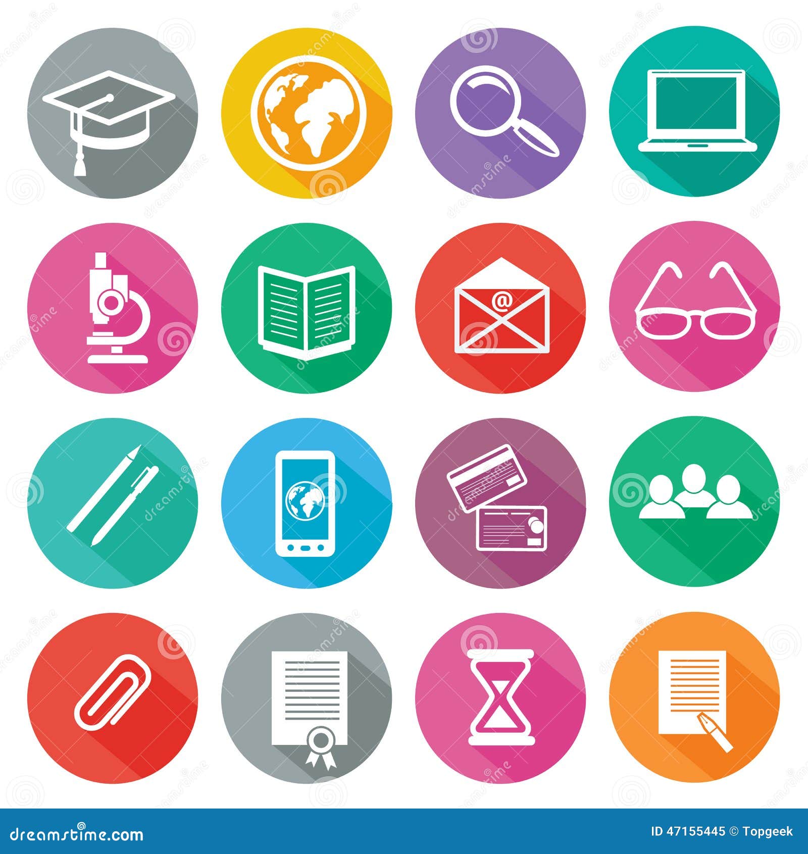 Icona Messa Per Formazione Professionale Ed Il Elearning Illustrazione ...