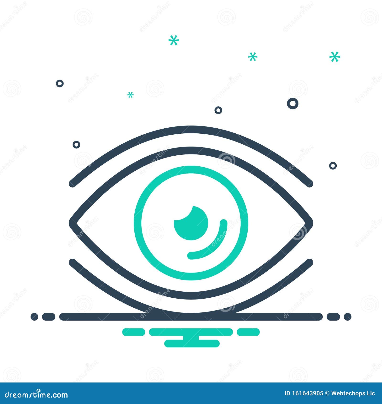 Icona Mix Per Occhio, Visione E Visualizzazione Illustrazione ...