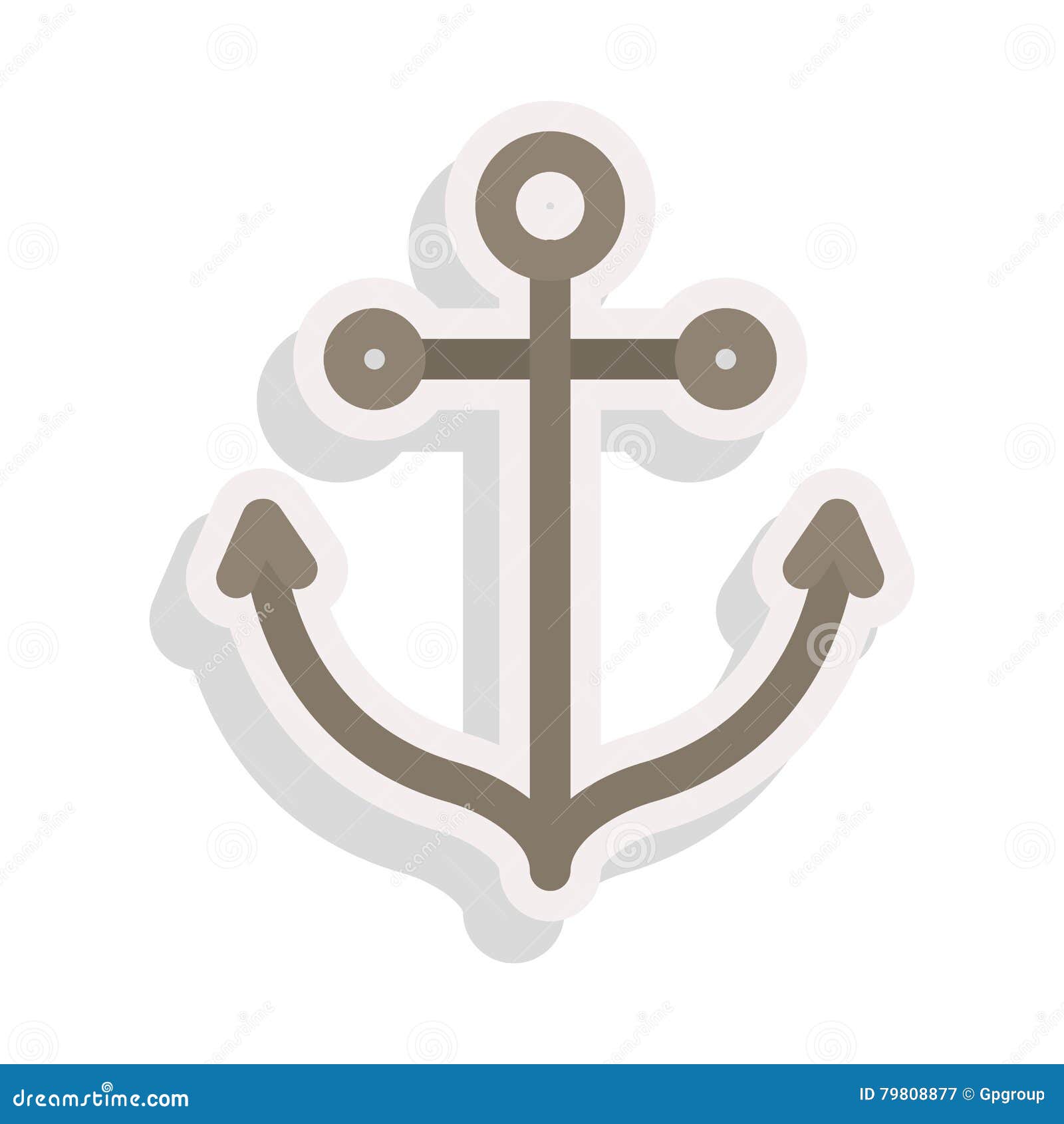 Icona nautica dell'ancora illustrazione vettoriale. Illustrazione di ...