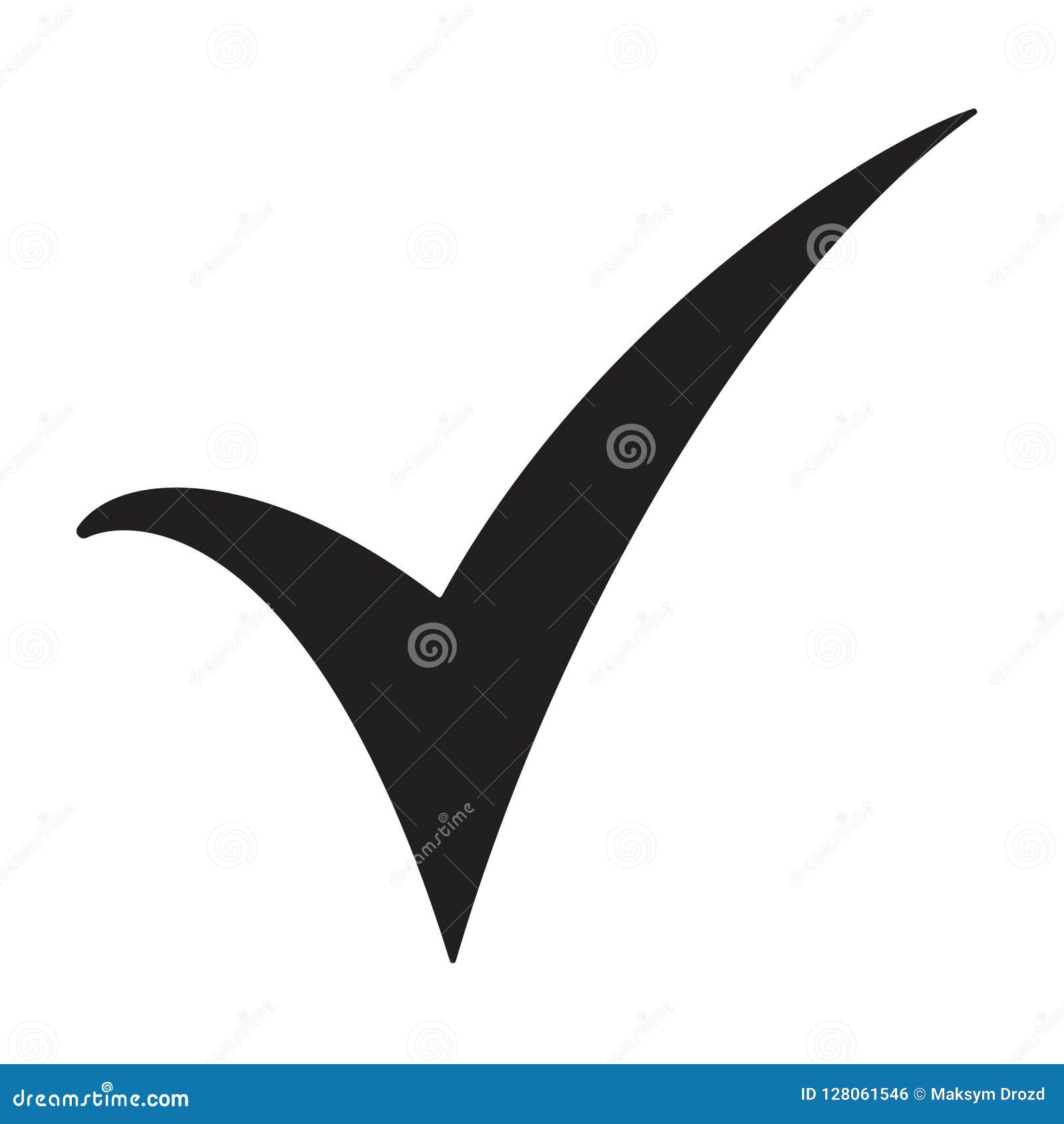 Icona Nera Del Segno Di Spunta Segno Di Spunta, Icona Del Segno Di ...