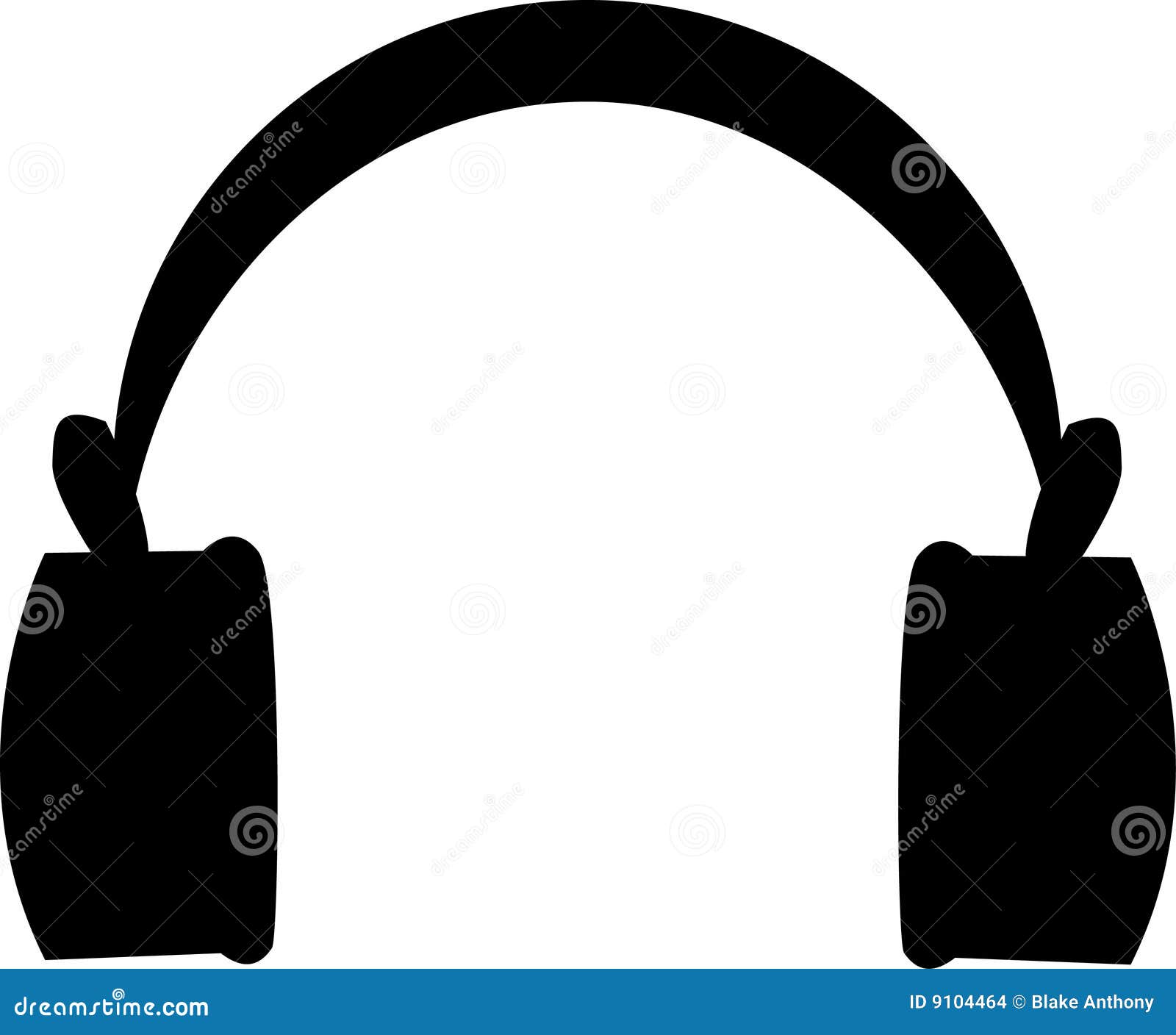 Icona nera delle cuffie illustrazione vettoriale. Illustrazione di ...