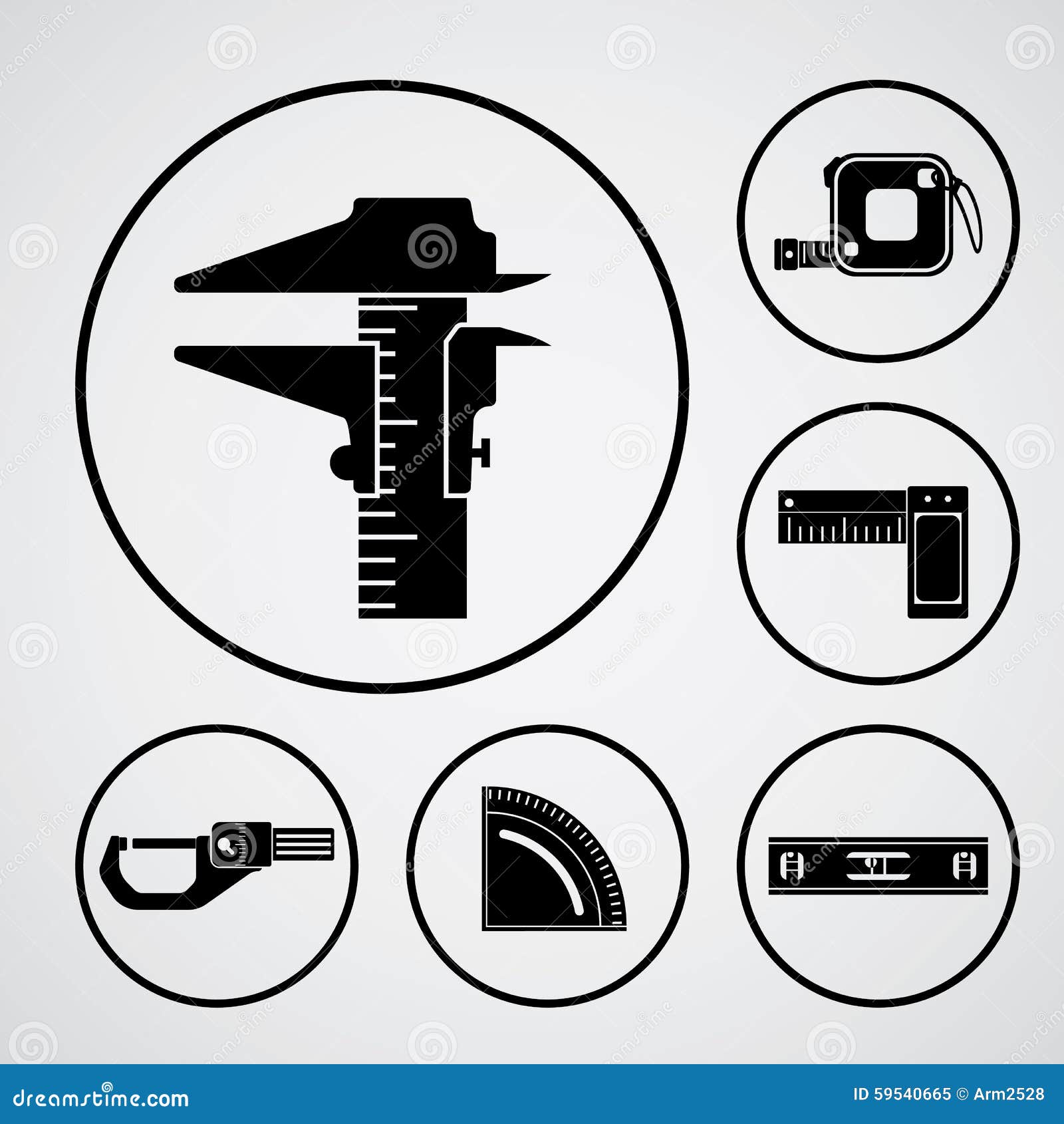 Icona nera di misura illustrazione vettoriale. Illustrazione di ...