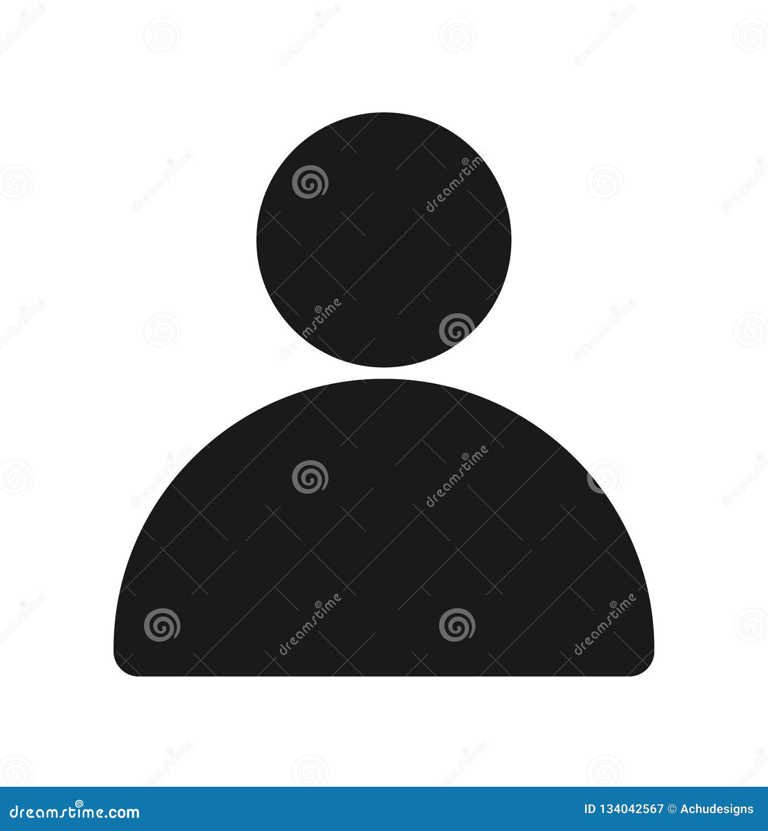 Icona Nera Solida Dell'avatar Di Profilo Utente Illustrazione ...