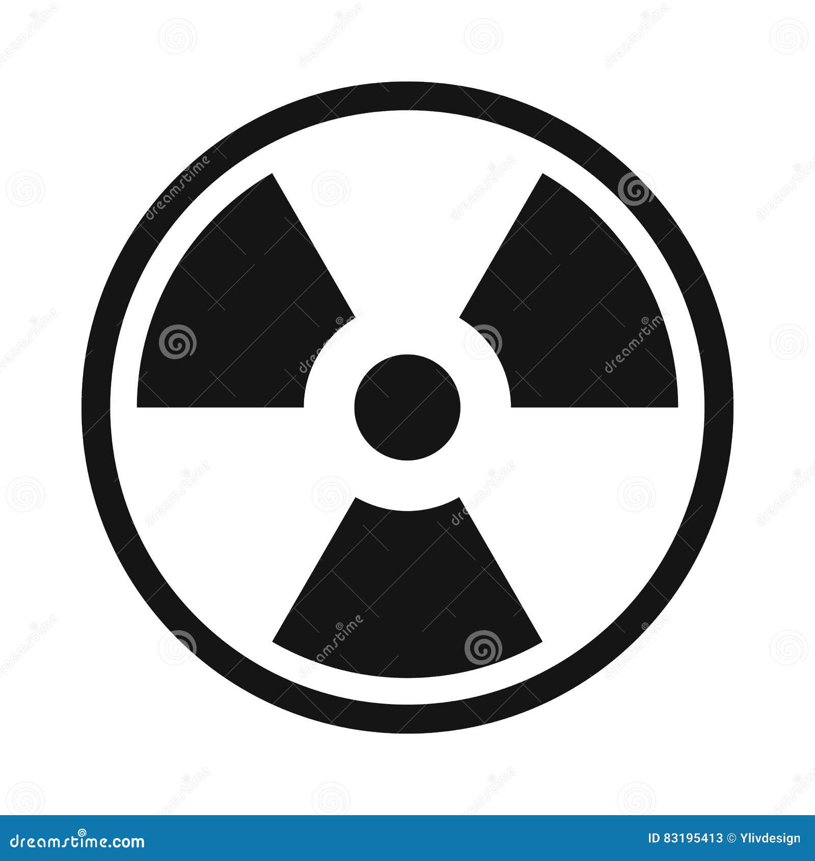 Icona Nucleare Del Pericolo, Stile Semplice Illustrazione Vettoriale ...