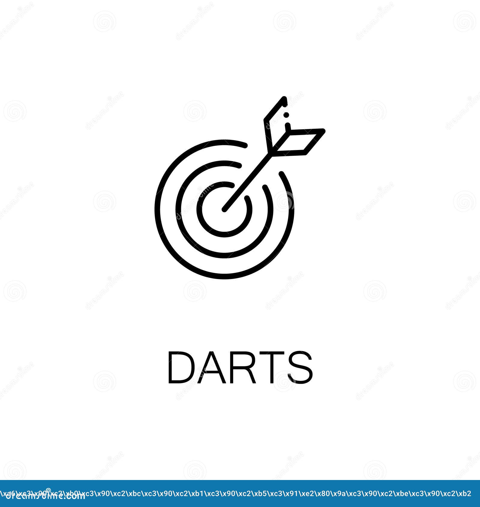 Icona O Logo Piana Dei Dardi Per Web Design Illustrazione Vettoriale ...