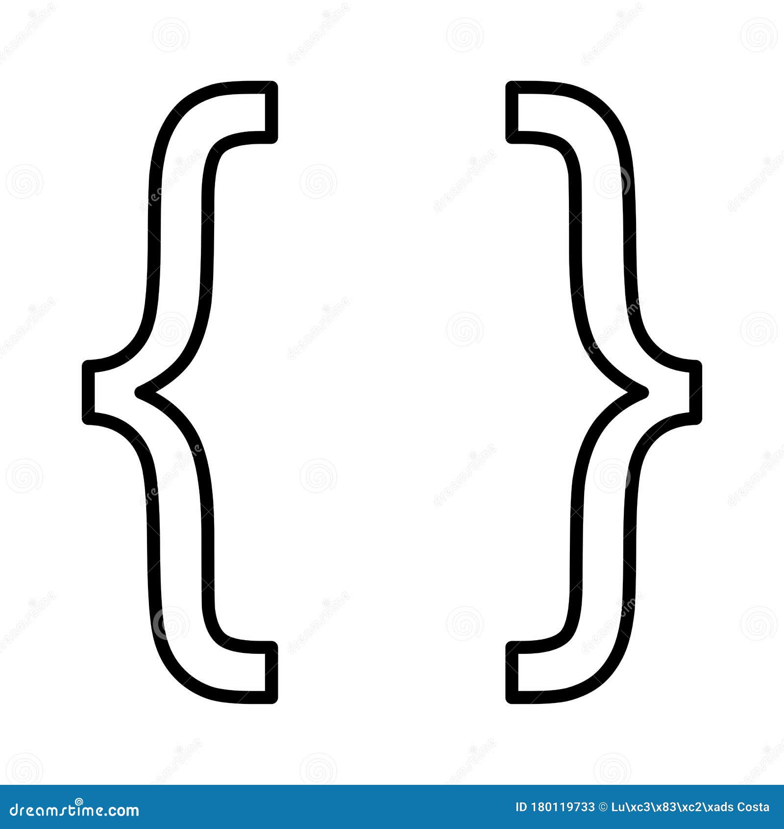 Icona Parentesi graffa illustrazione di stock. Illustrazione di vuoto ...