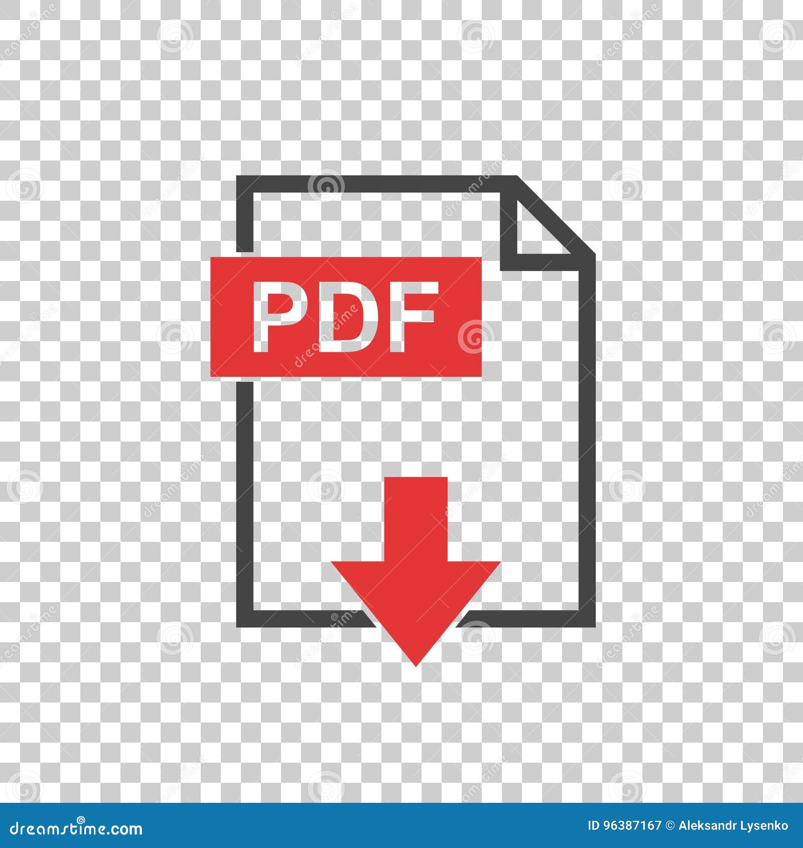 Icona PDF su fondo illustrazione vettoriale. Illustrazione di elemento ...