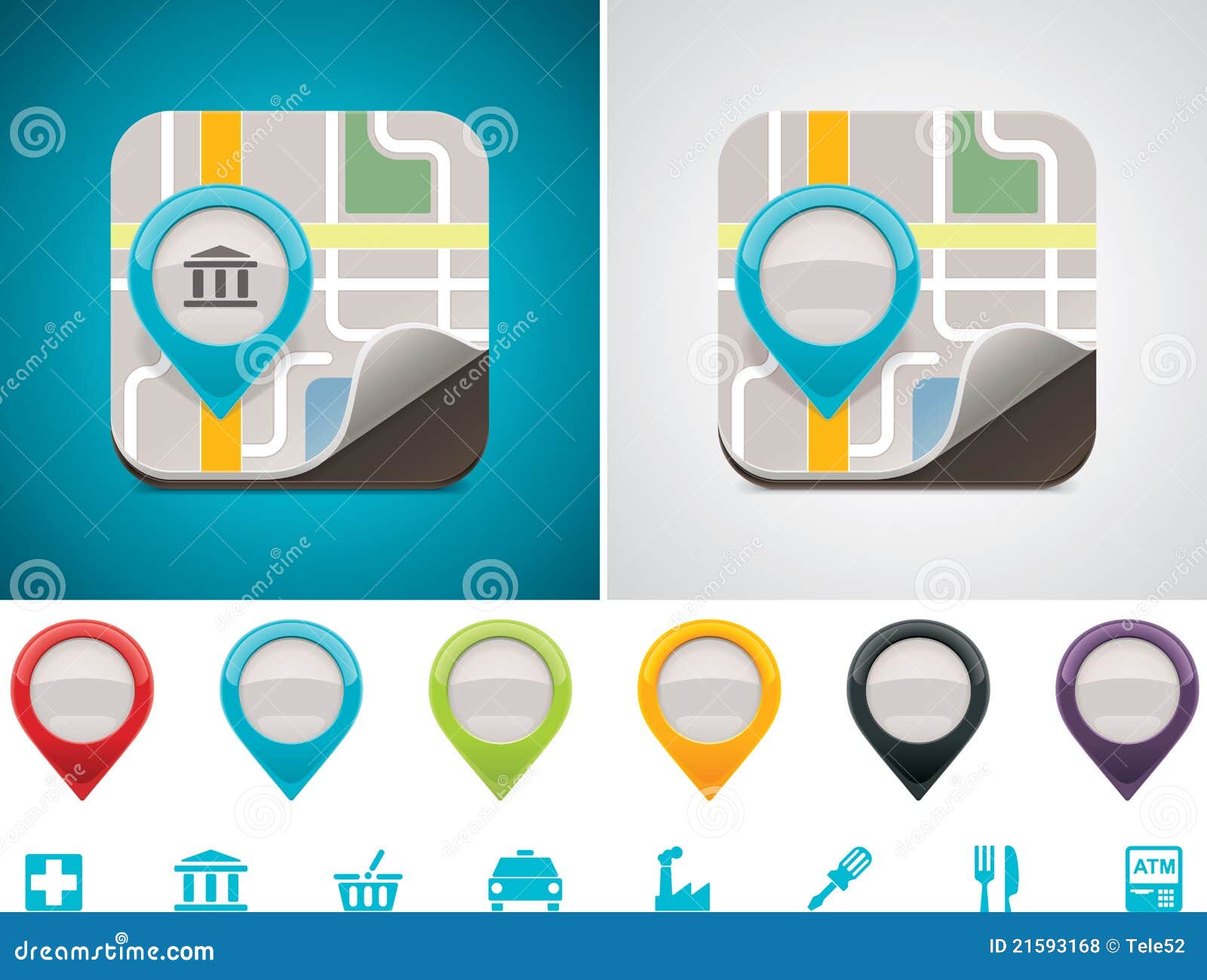 Icona Personalizzabile Di Posizione Del Programma Illustrazione ...