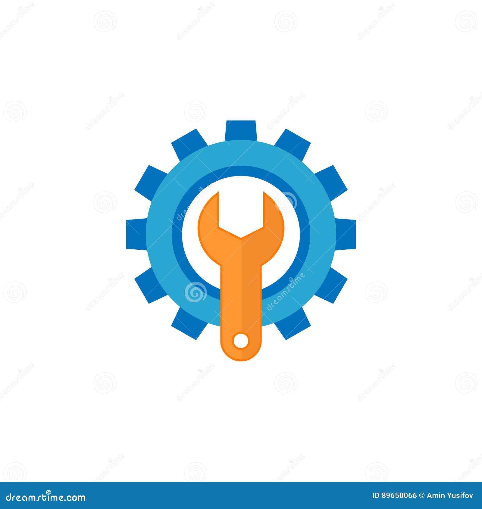 Icona Piana Del Supporto Tecnico Illustrazione Vettoriale ...