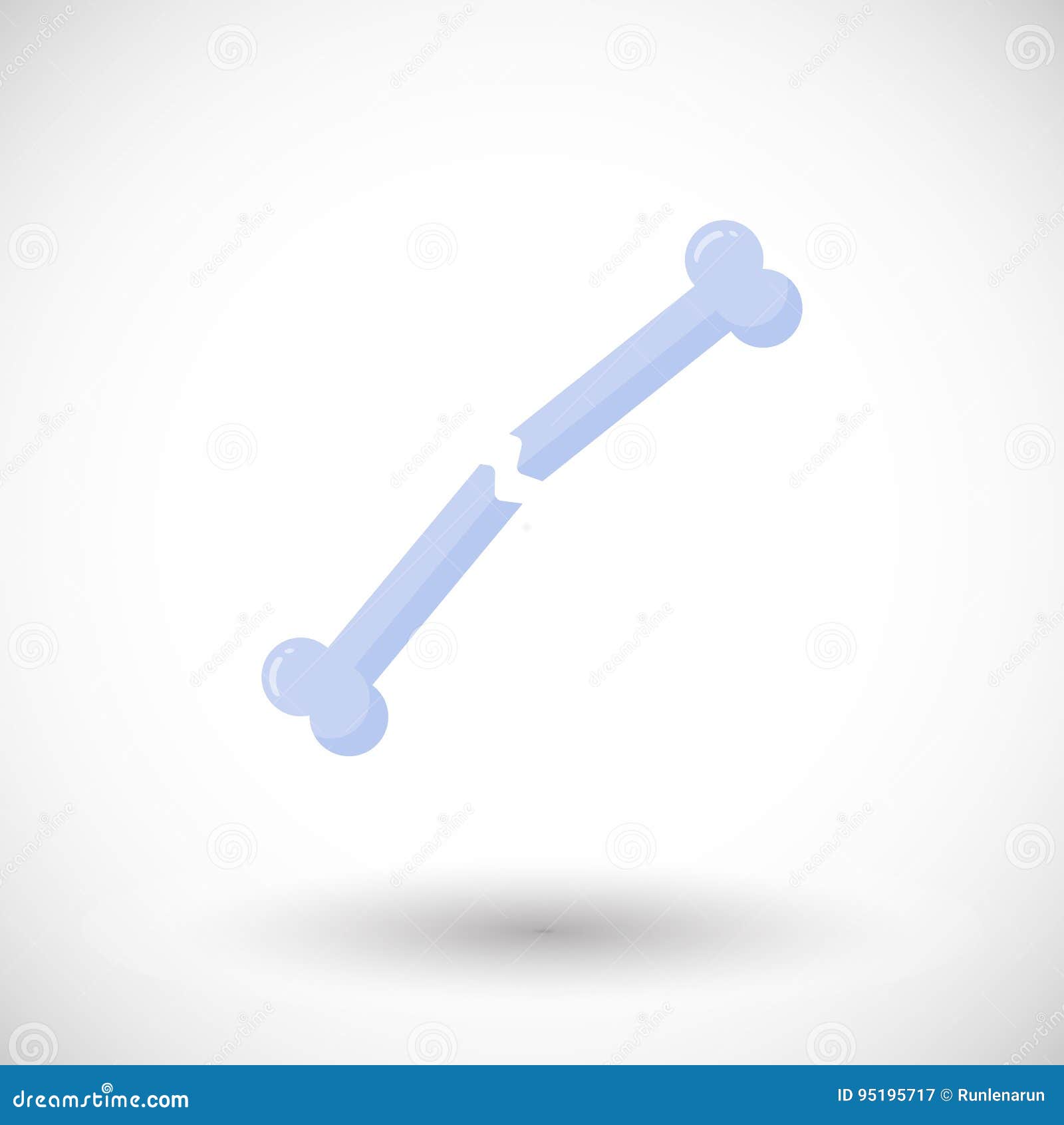 Icona Piana Dell'osso Rotto Illustrazione di Stock - Illustrazione di ...