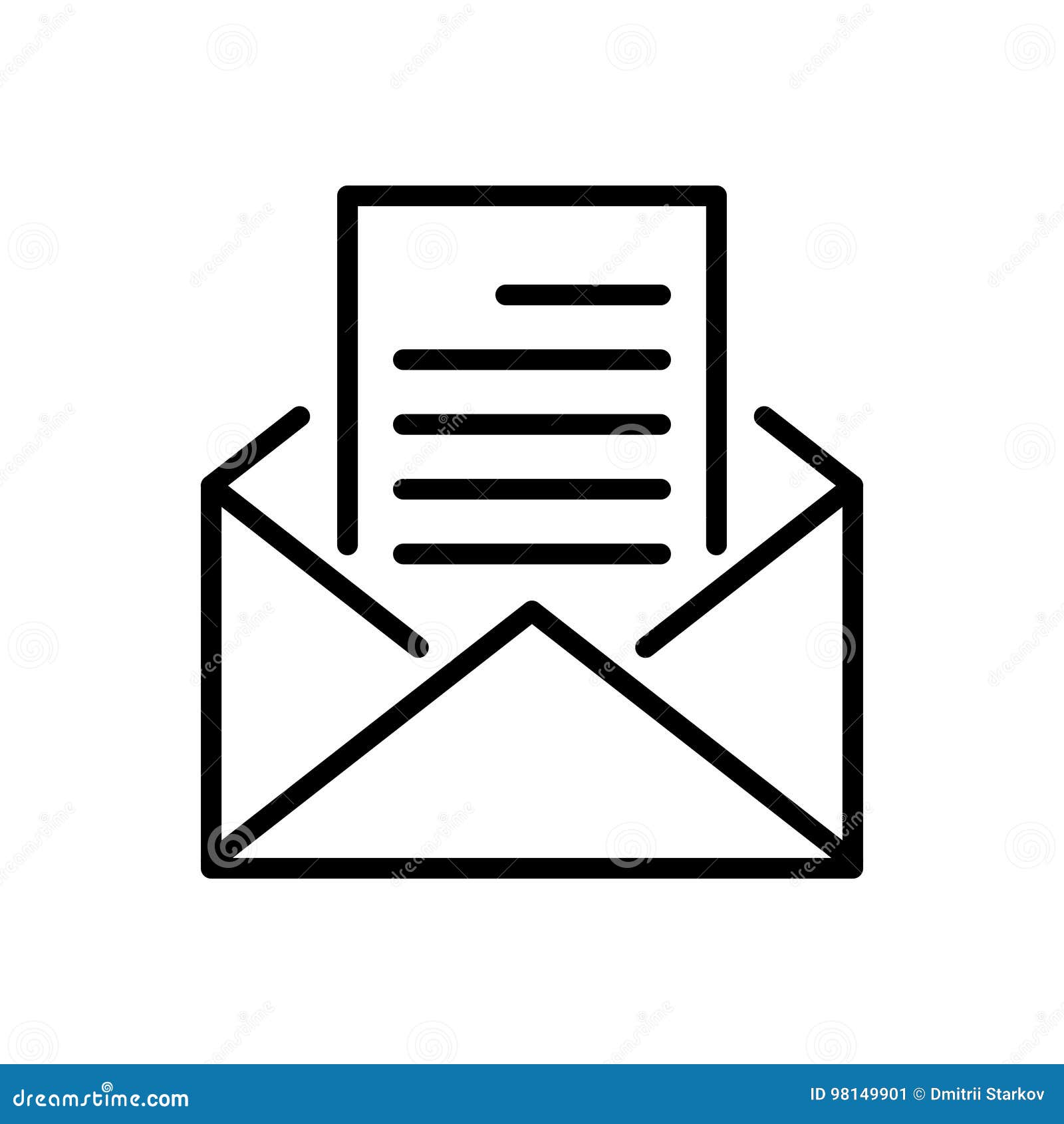 Icona Premio O Logo Della Posta Nella Linea Stile Illustrazione di ...