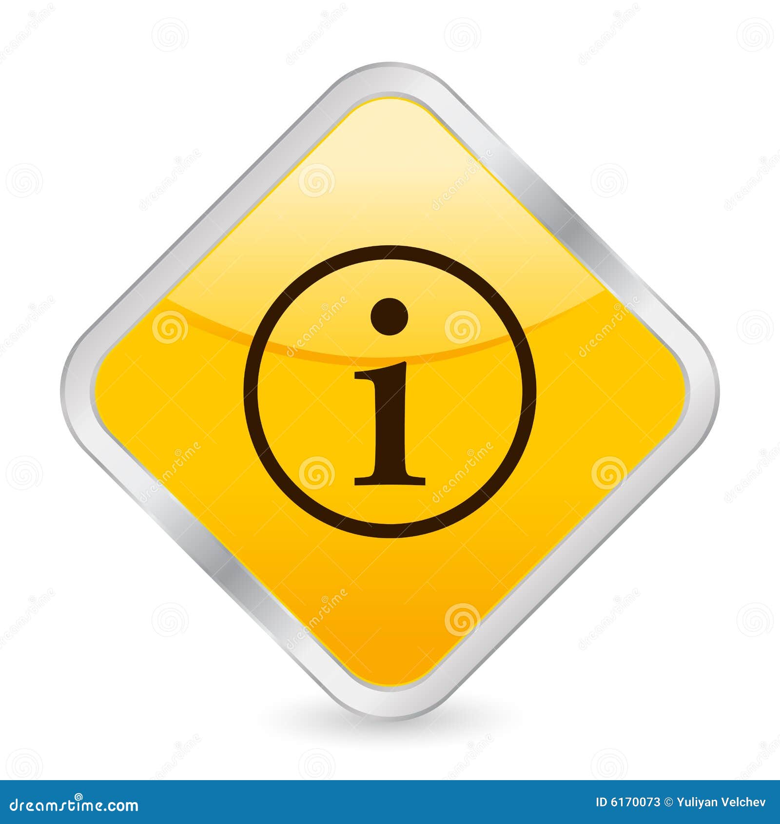 Icona Quadrata Gialla Di Info Illustrazione Vettoriale - Illustrazione ...