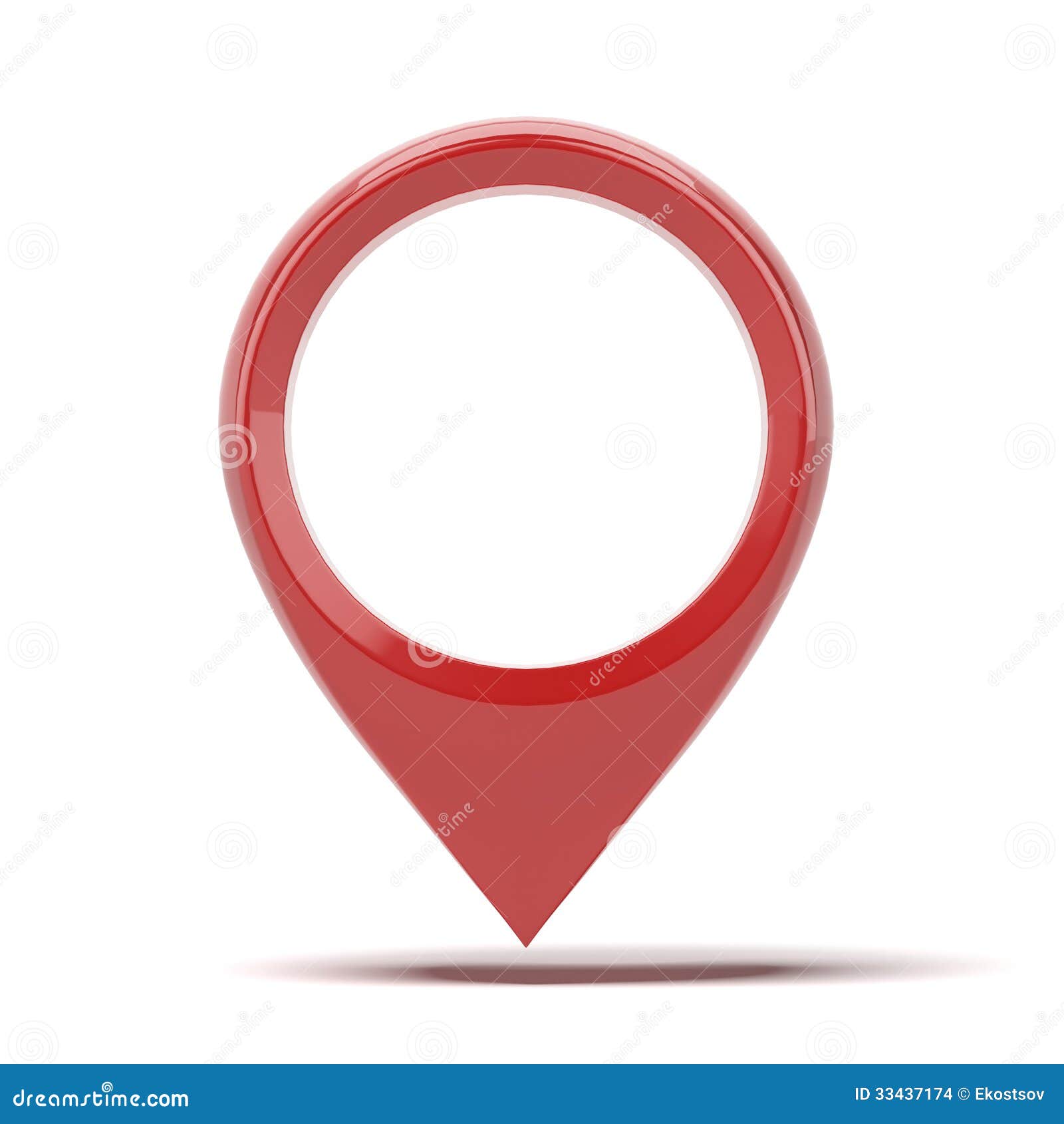 Icona Rossa Del Puntatore Della Mappa Illustrazione di Stock ...