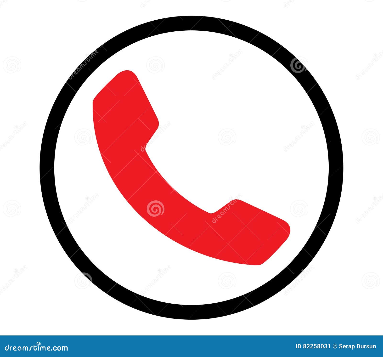 Icona rossa del telefono illustrazione di stock. Illustrazione di ...