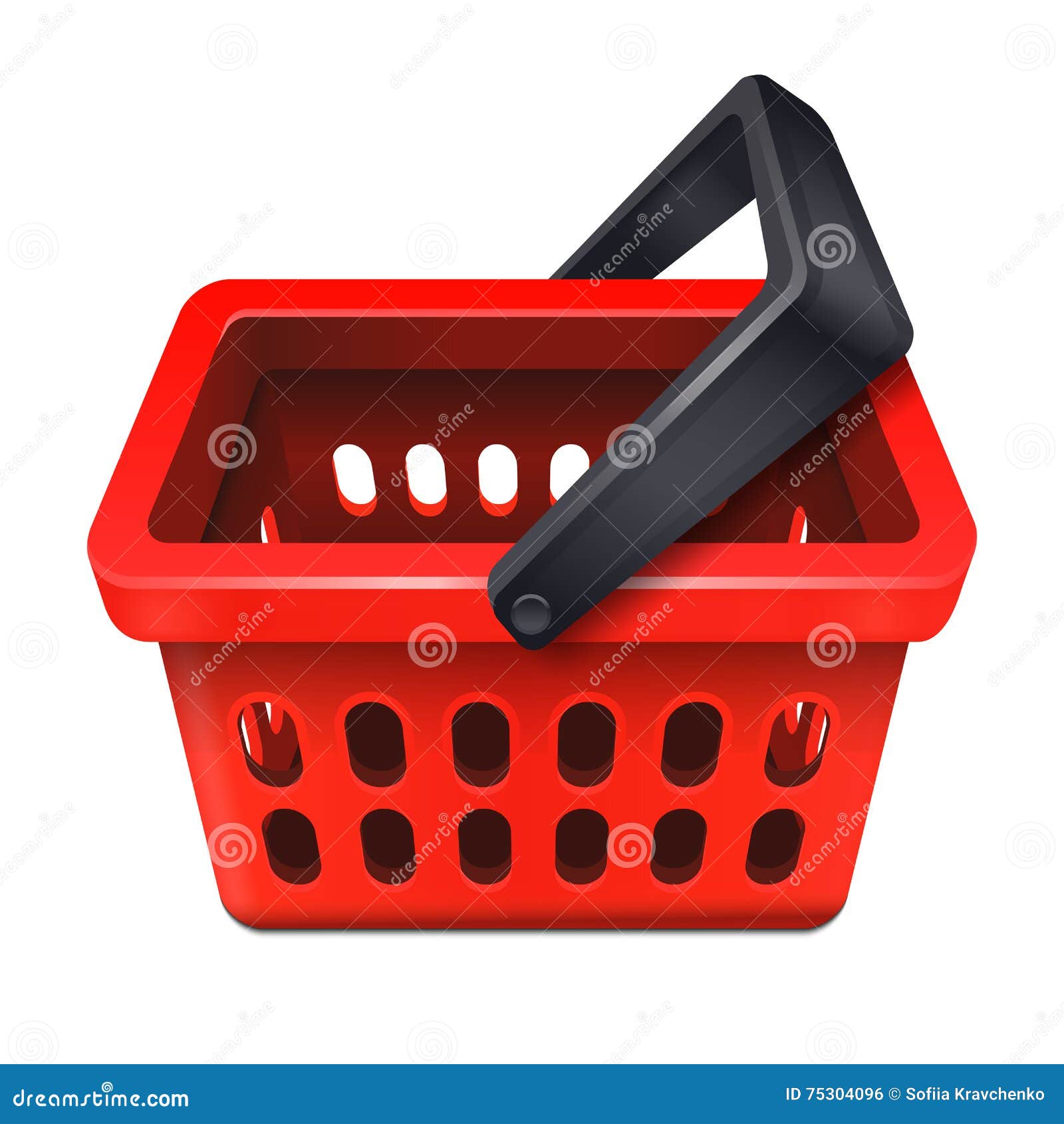 Icona Rossa 10eps Del Cestino Della Spesa Illustrazione Vettoriale ...