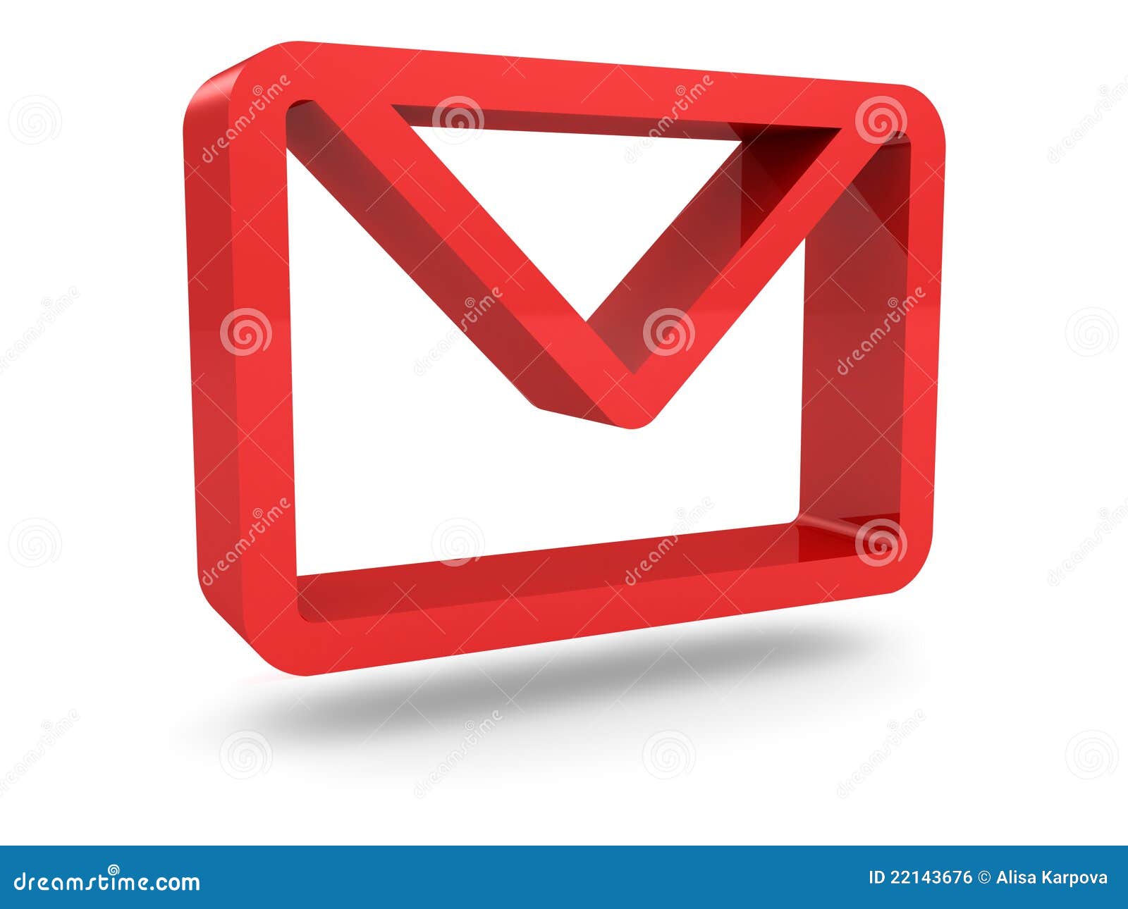 Icona Rossa Lucida Della Busta Della Posta Illustrazione di Stock ...