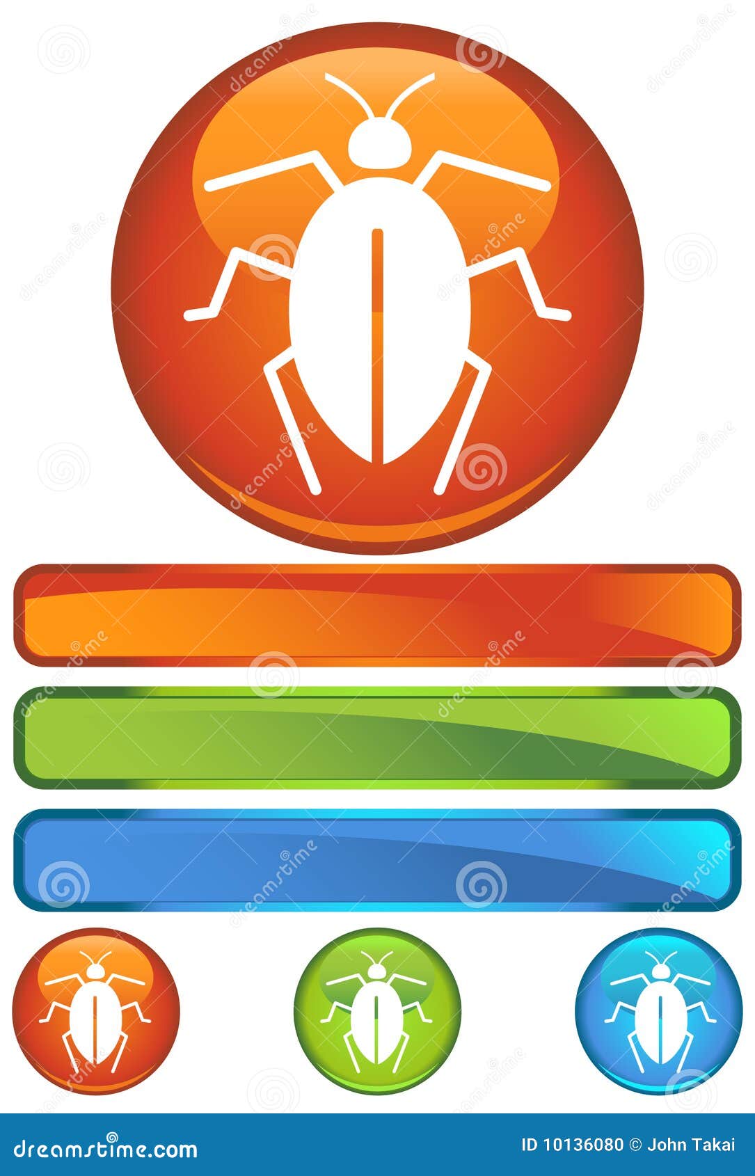 Icona Rotonda Arancione - Blatta Illustrazione Vettoriale ...