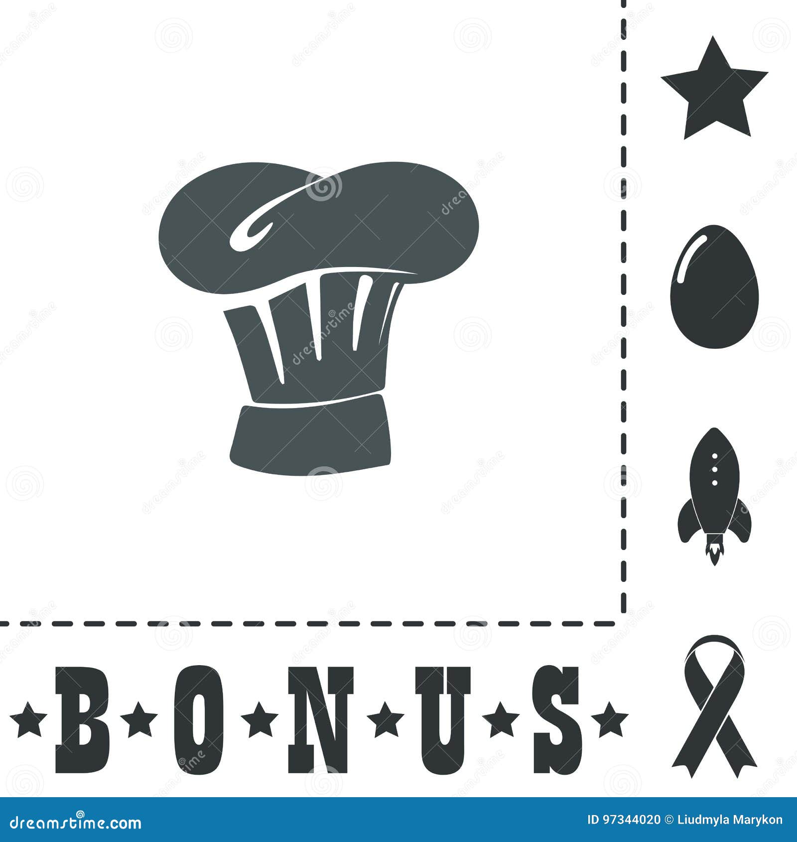 Icona, Segno E Bottone Di Hat Del Cuoco Unico Illustrazione Vettoriale ...