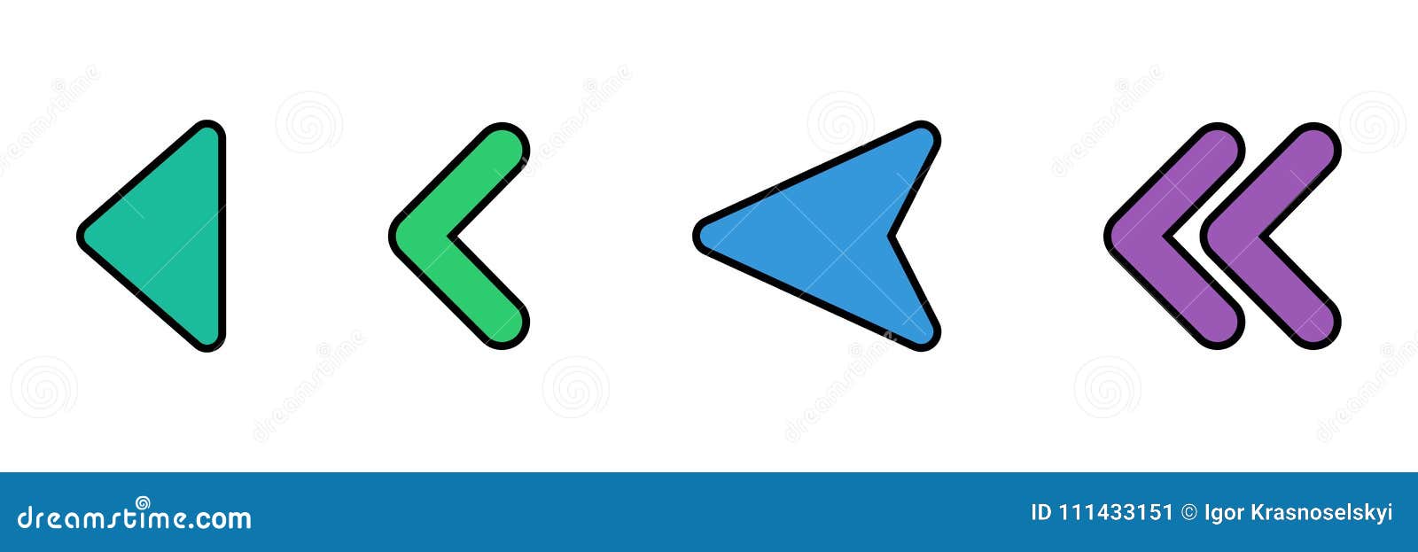 Icona Variopinta Di Vettore Delle Frecce Illustrazione Vettoriale ...