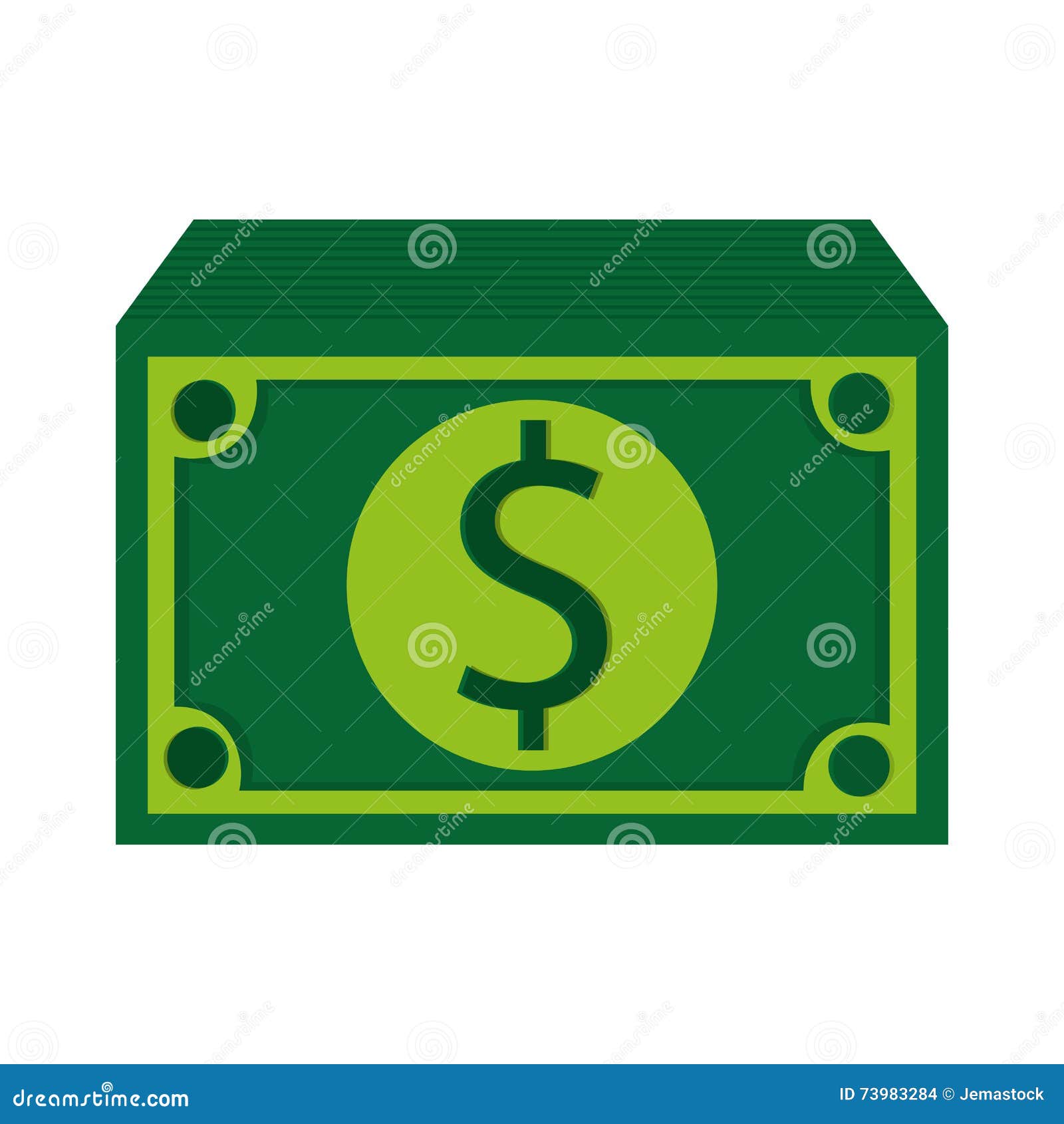 Icona Verde Delle Banconote in Dollari Illustrazione di Stock ...