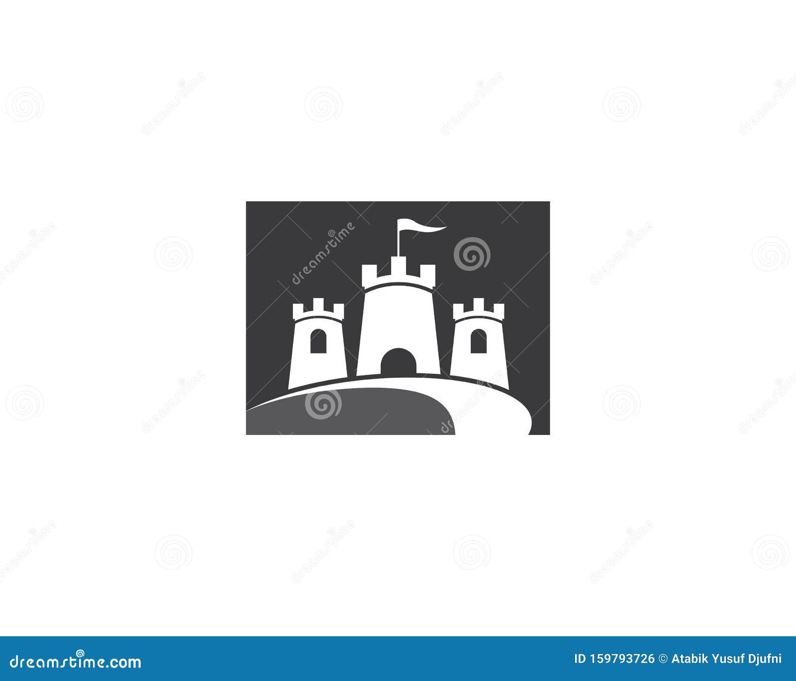 Icona vettore castello illustrazione vettoriale. Illustrazione di ...