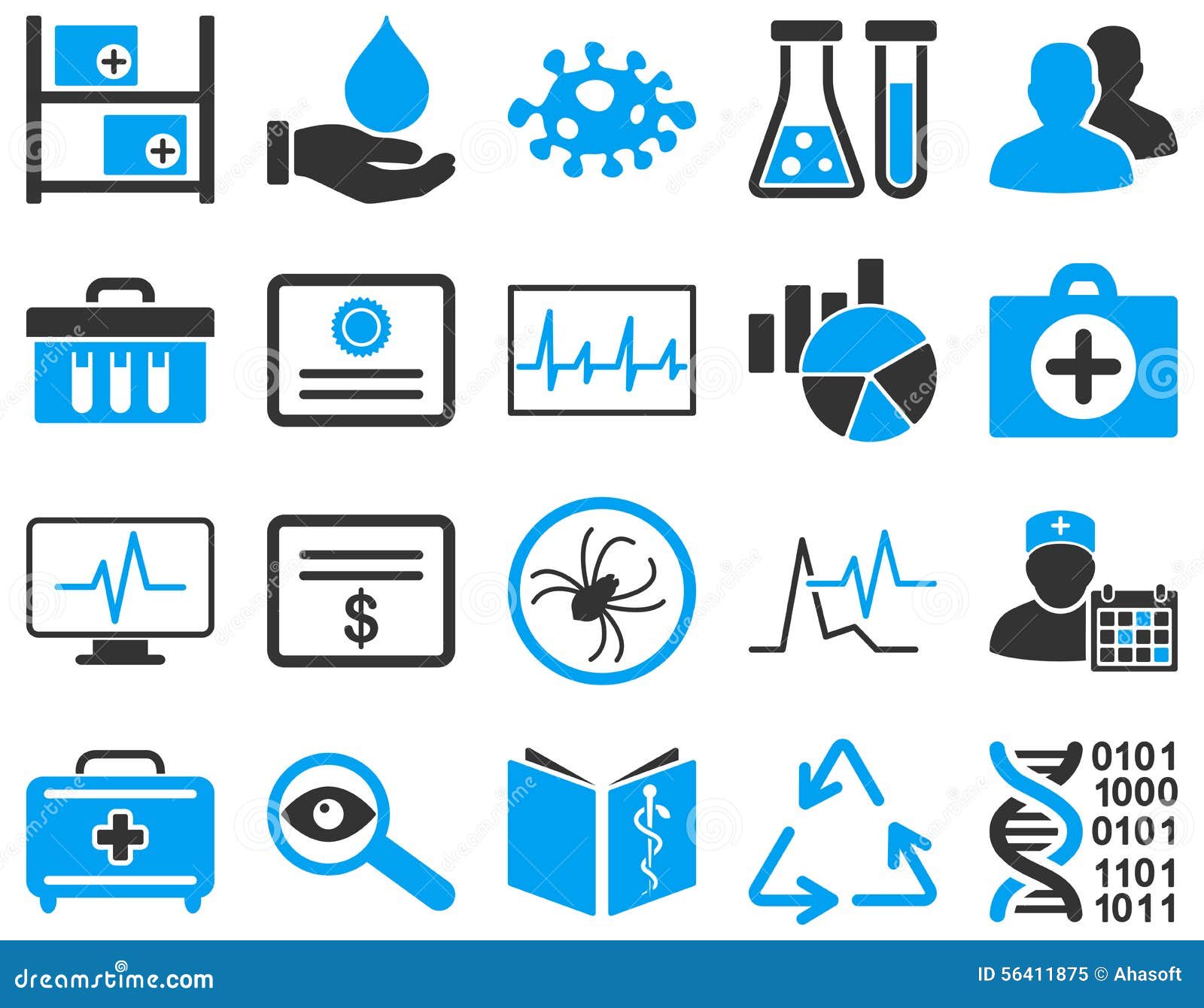 Icone bicolori mediche illustrazione vettoriale. Illustrazione di ...