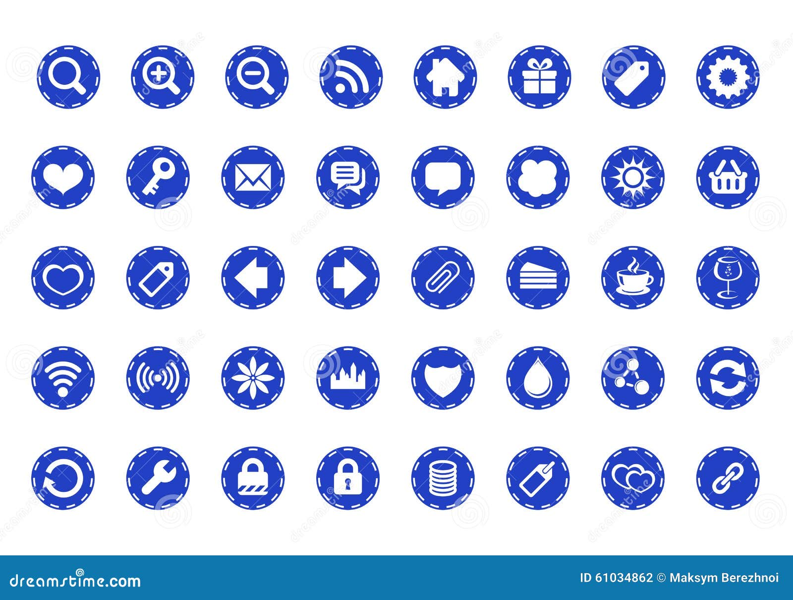 Icone con i vari simboli illustrazione di stock. Illustrazione di icona ...