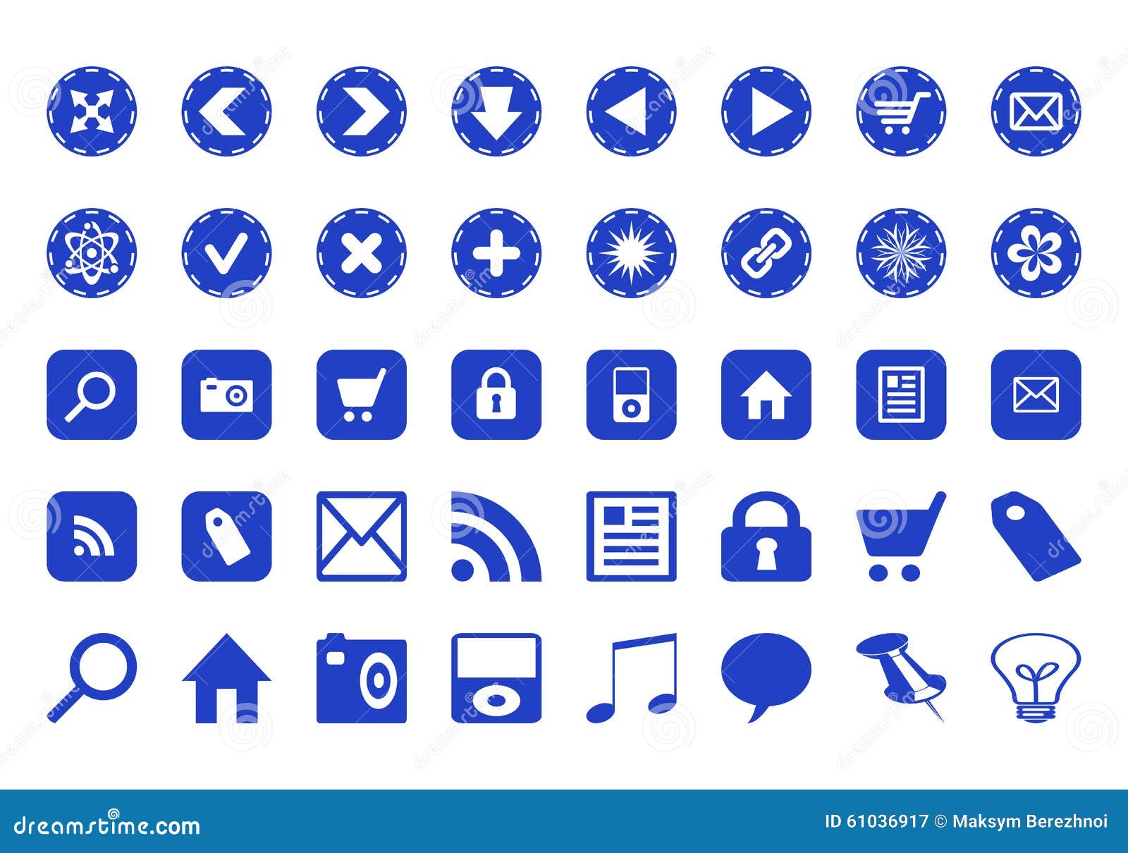 Icone con i vari simboli illustrazione di stock. Illustrazione di icona ...