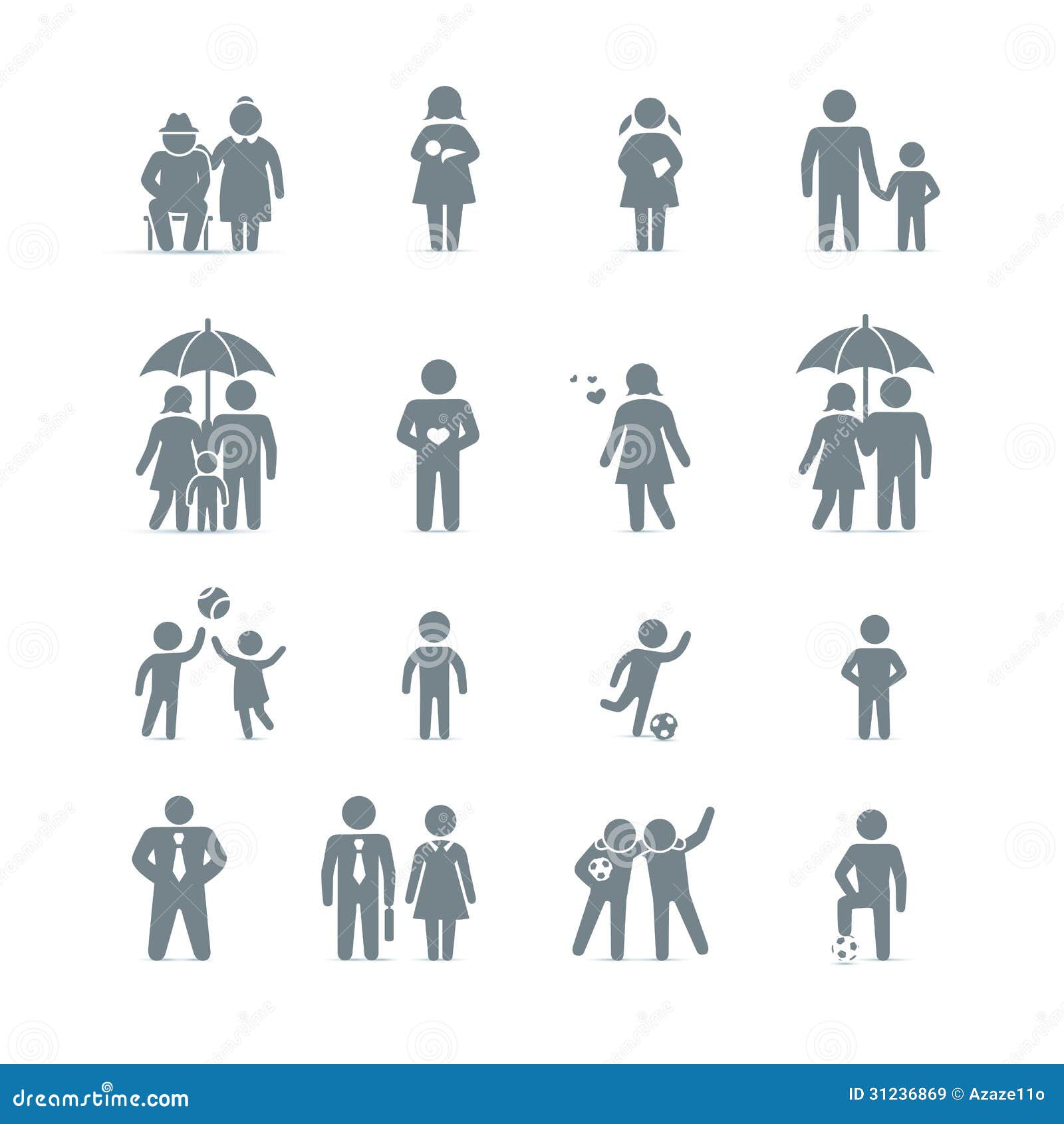 Icone Degli Amici E Della Famiglia Illustrazione Vettoriale ...