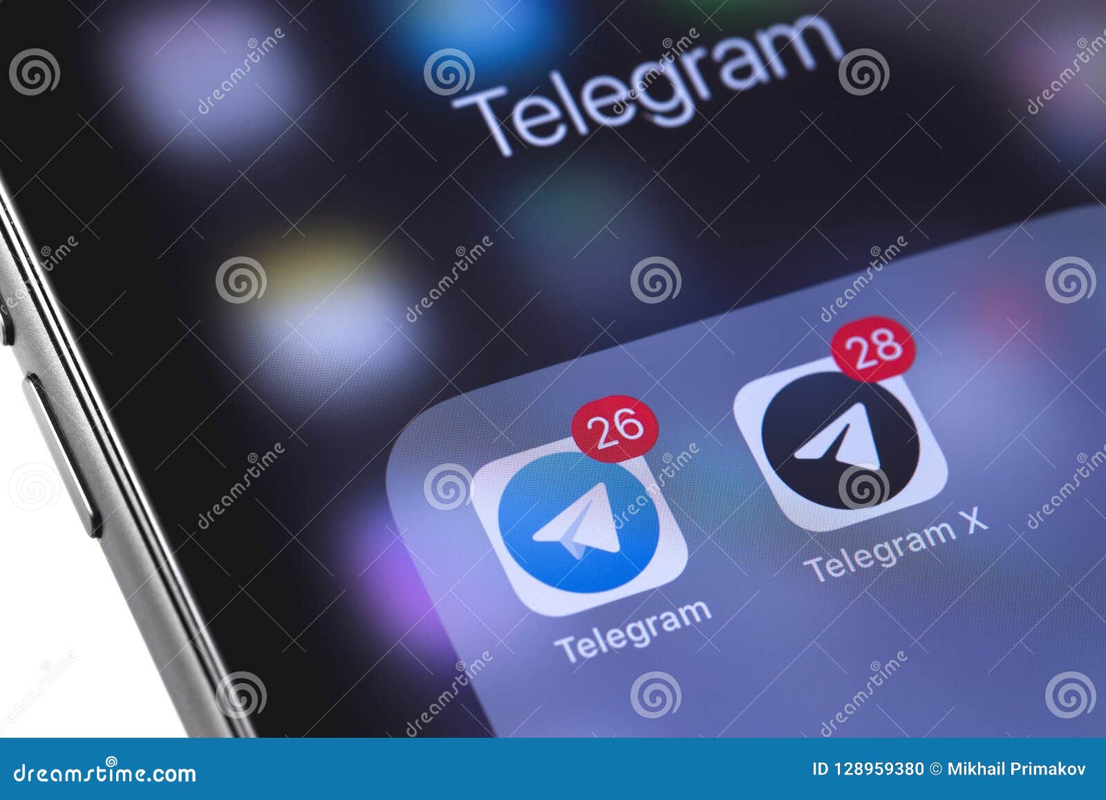 Icone Dei Apps Del Telegramma E Del Telegramma X Sullo Smartphone Dello ...
