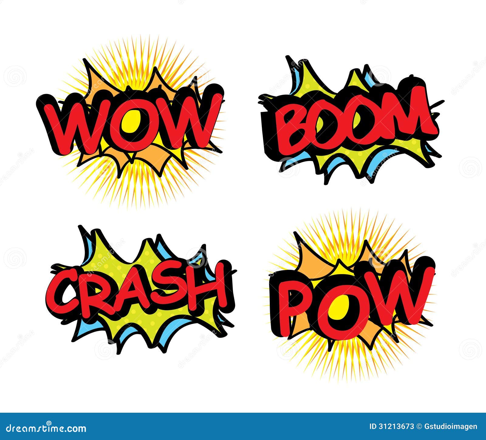 Icone dei fumetti illustrazione vettoriale. Illustrazione di esplosivo ...