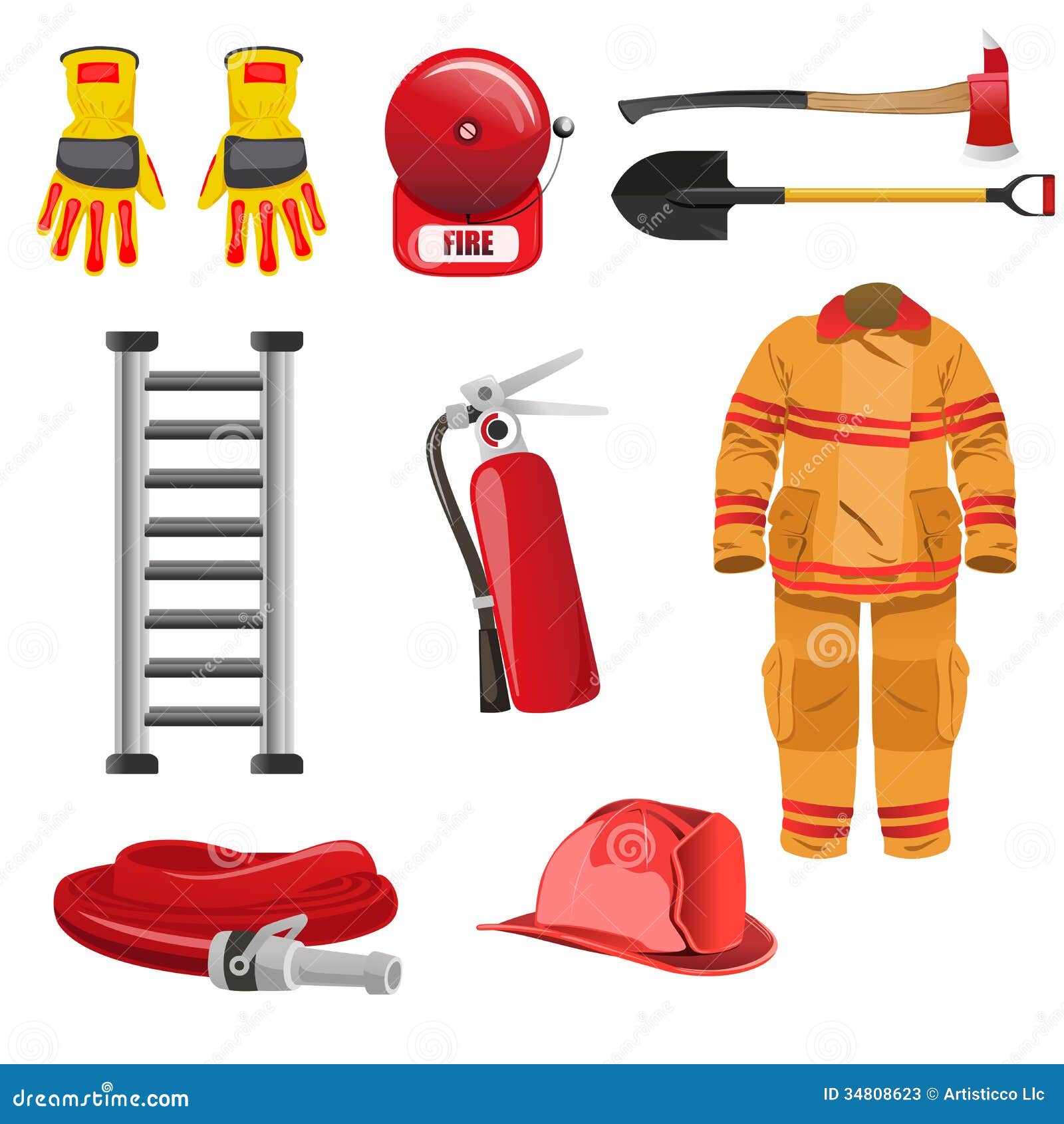 Icone dei pompieri illustrazione di stock. Illustrazione di scaletta ...