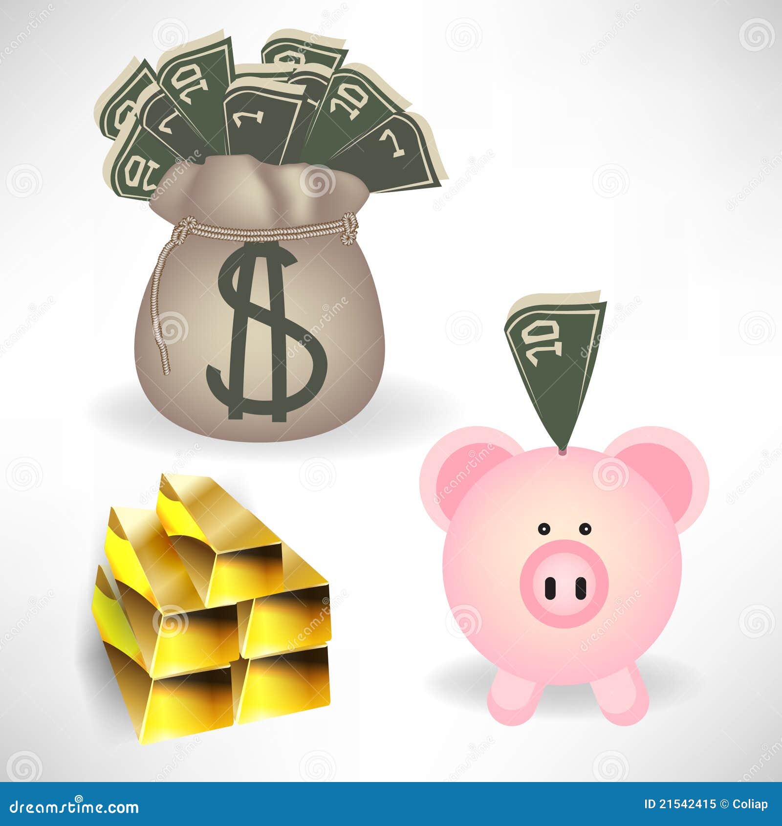 Icone dei soldi illustrazione vettoriale. Illustrazione di risparmio ...