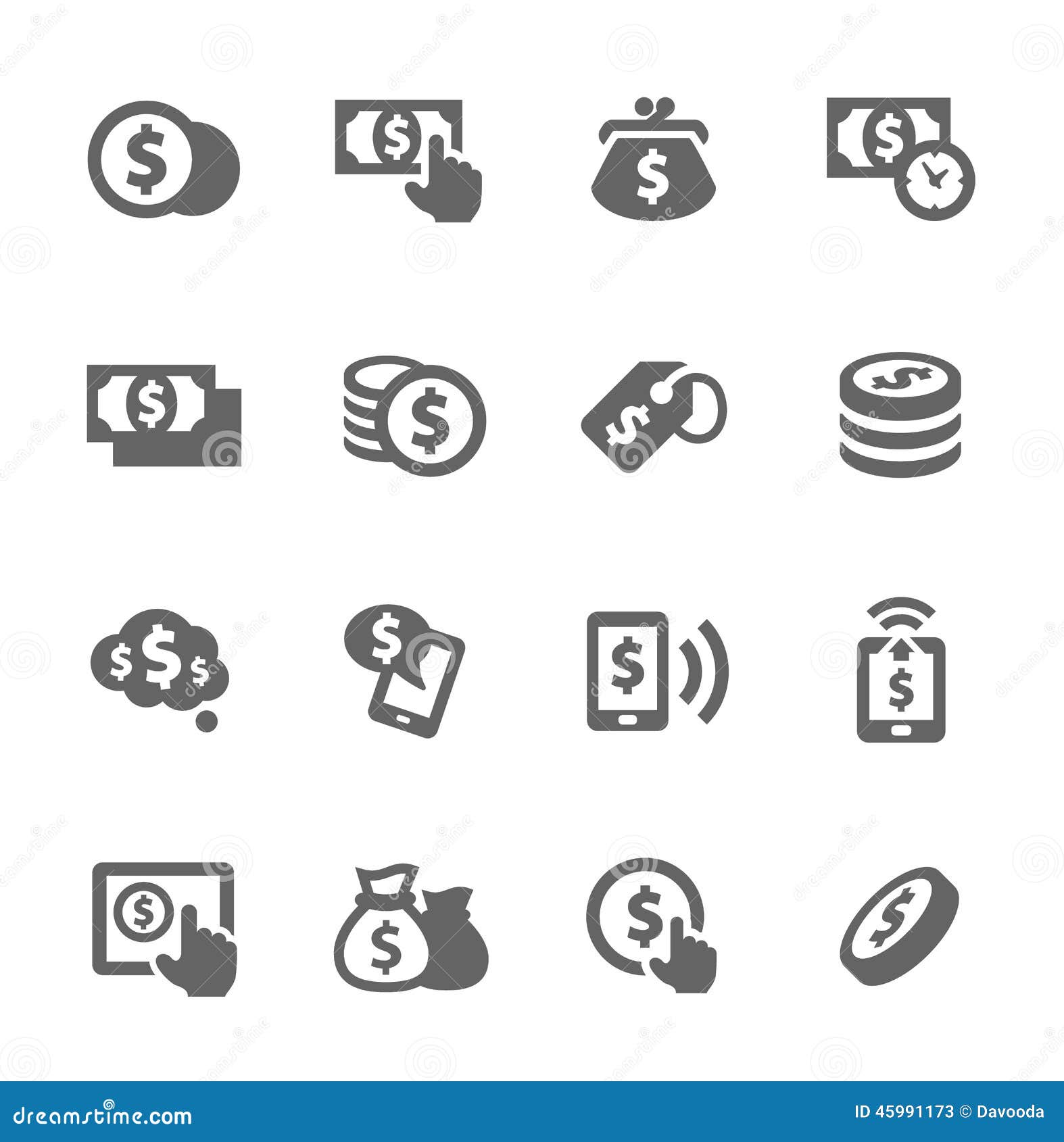 Icone dei soldi illustrazione vettoriale. Illustrazione di freccia ...