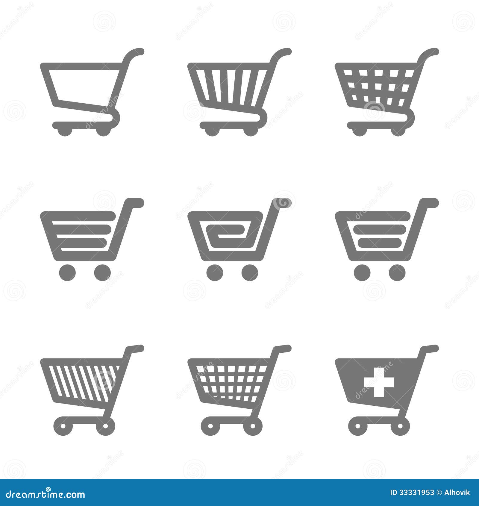 Icone del carrello illustrazione vettoriale. Illustrazione di vettore ...