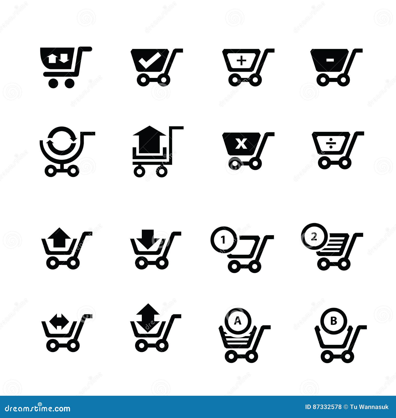 Icone Del Carrello E Conversazione Della Bolla E Di Simbolo ...