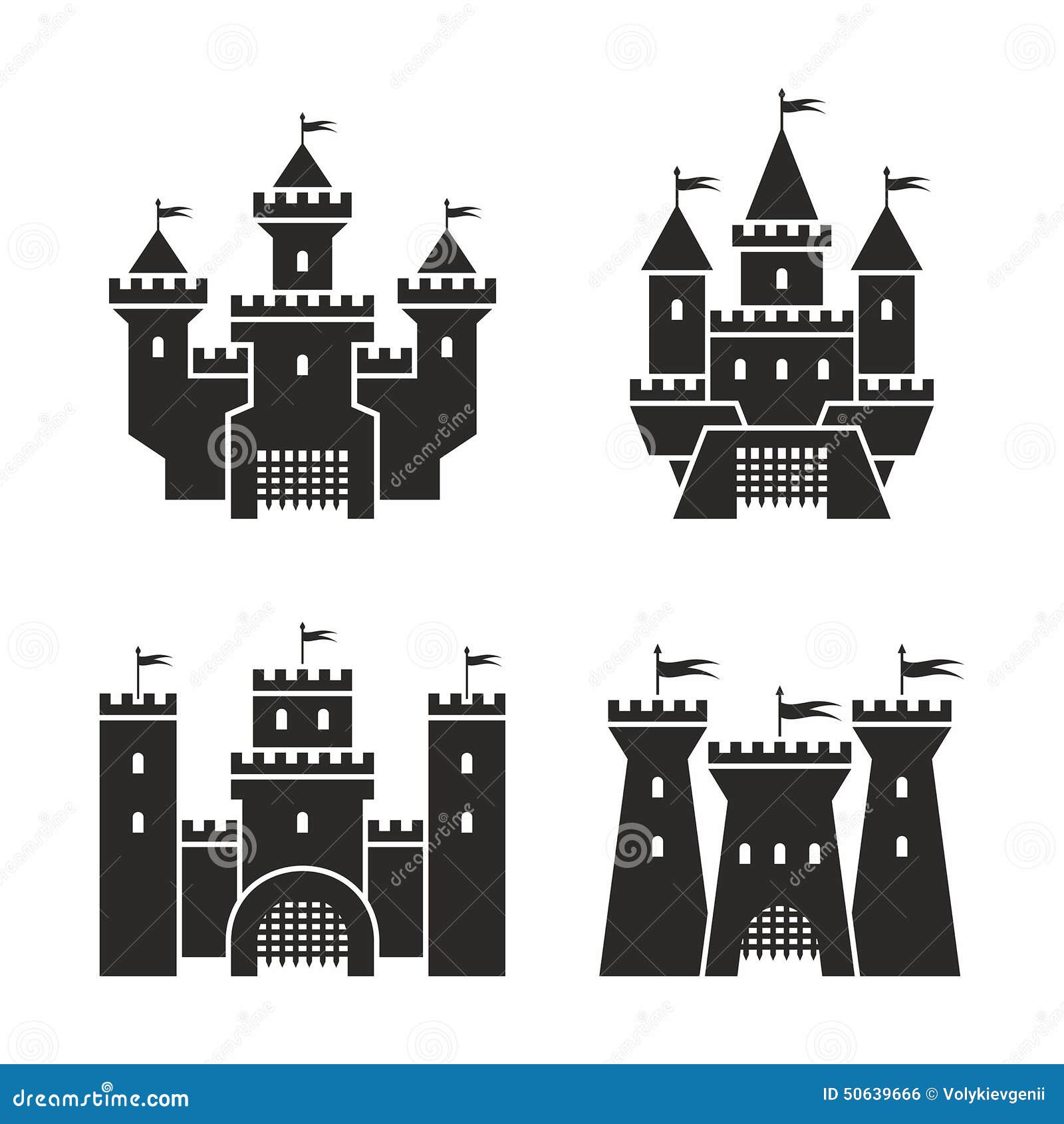 Icone del castello illustrazione vettoriale. Illustrazione di grafici ...