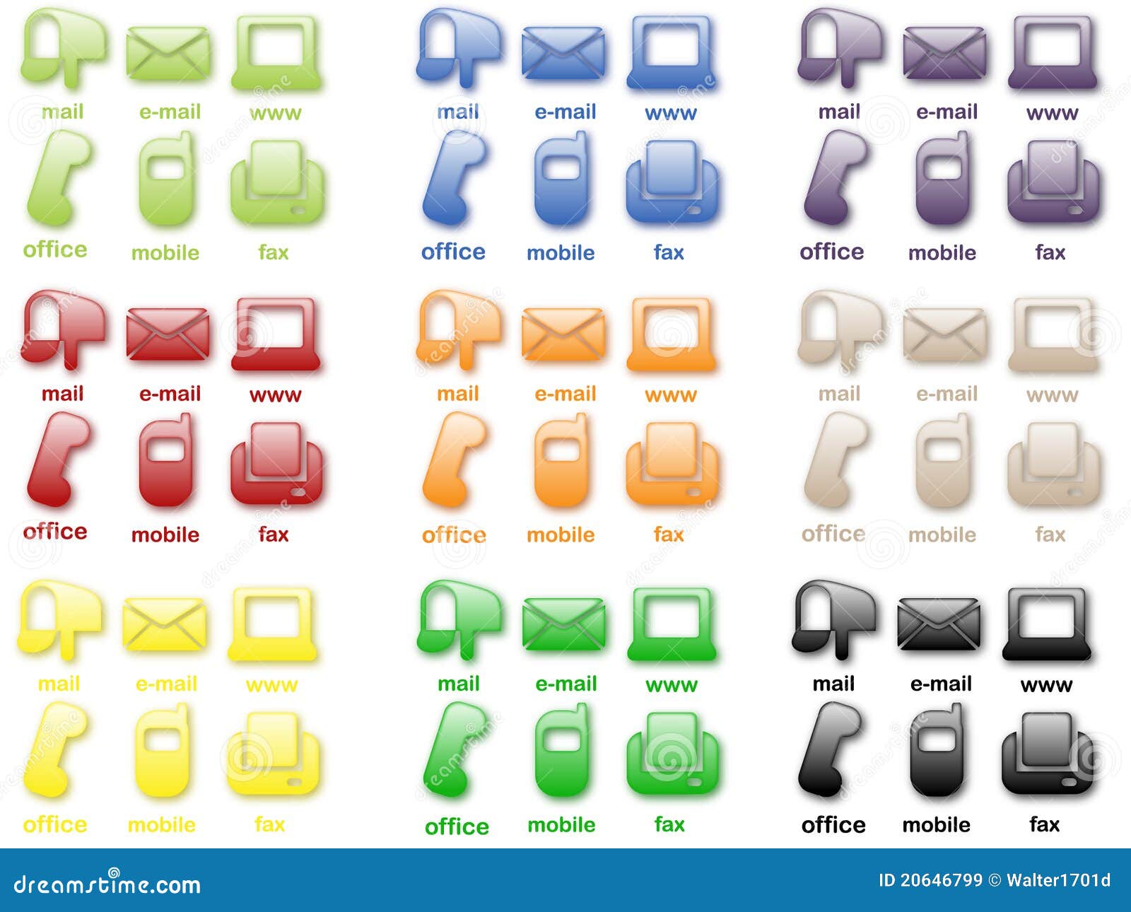 Icone del contatto illustrazione di stock. Illustrazione di mobile ...