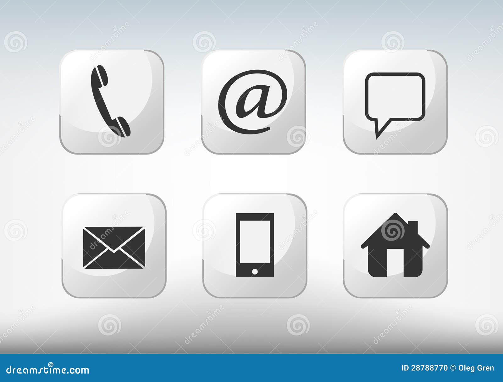 Icone del contatto illustrazione vettoriale. Illustrazione di moderno ...