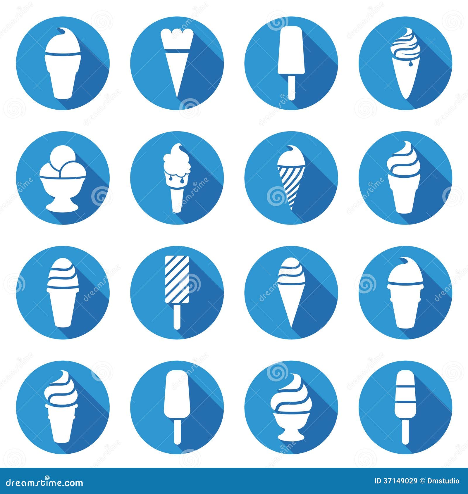 Icone del gelato illustrazione vettoriale. Illustrazione di caramella ...