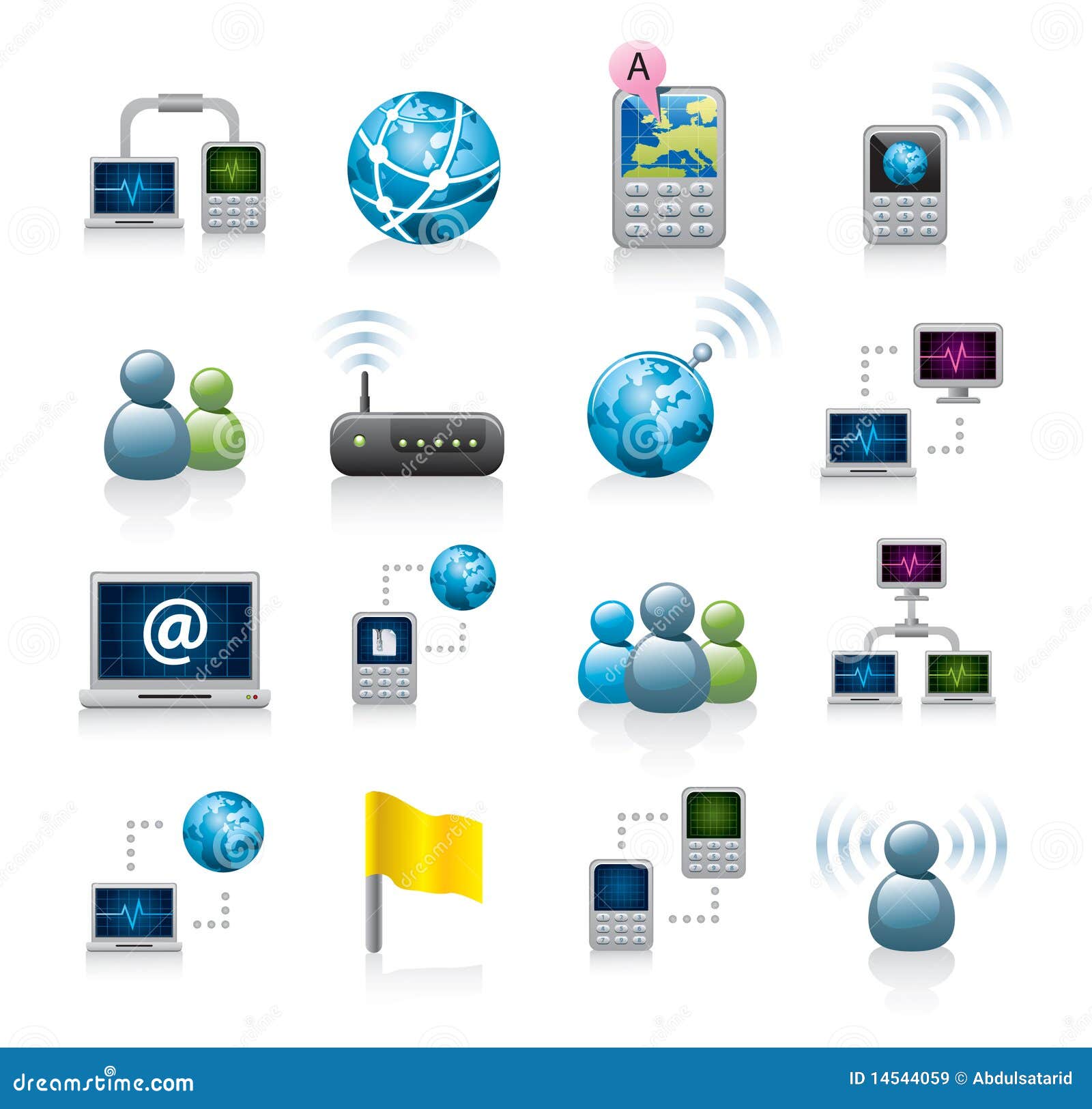 Icone Del Internet O Della Rete Immagine Stock Editoriale ...