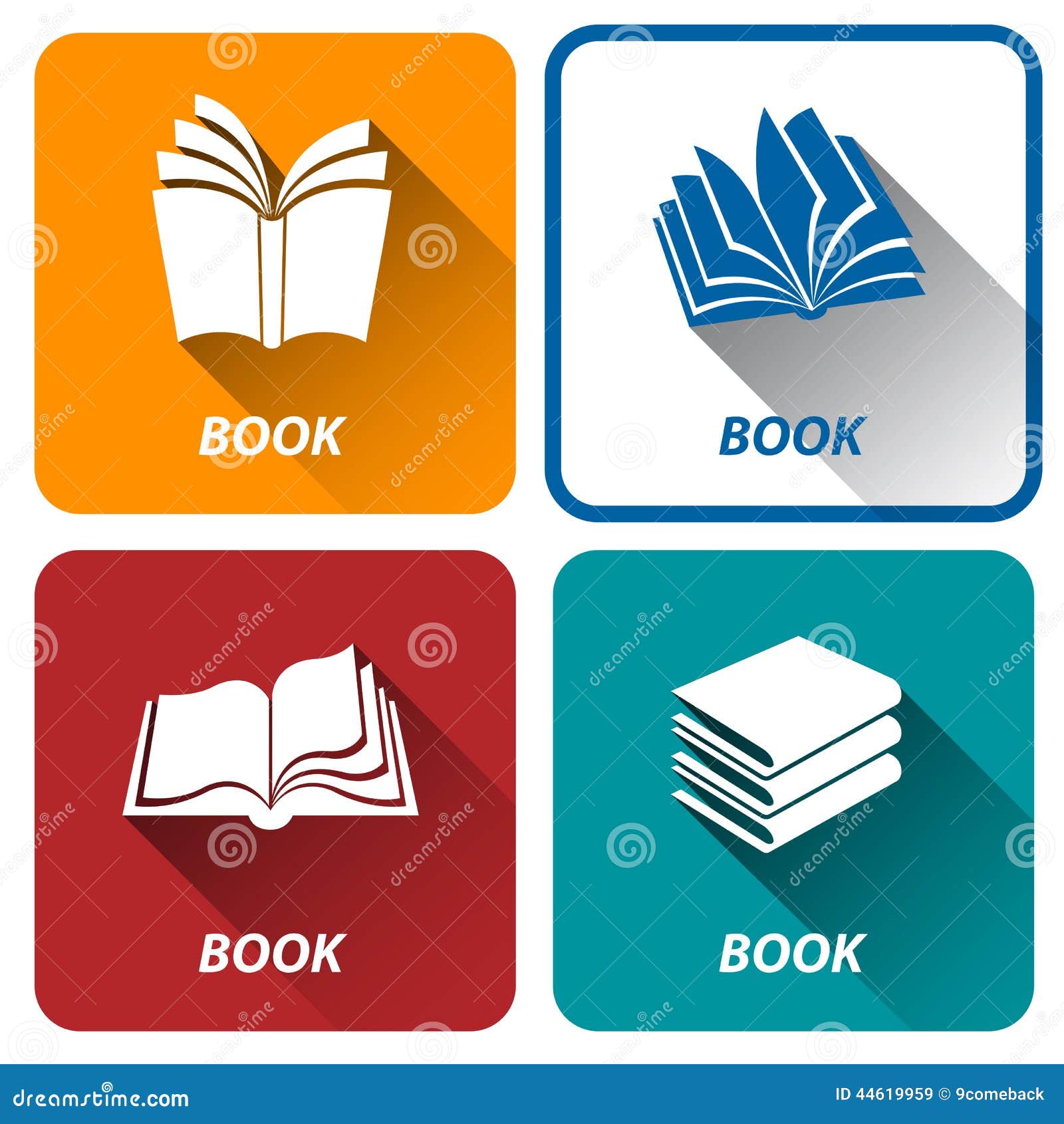 Icone del libro illustrazione vettoriale. Illustrazione di simbolo ...