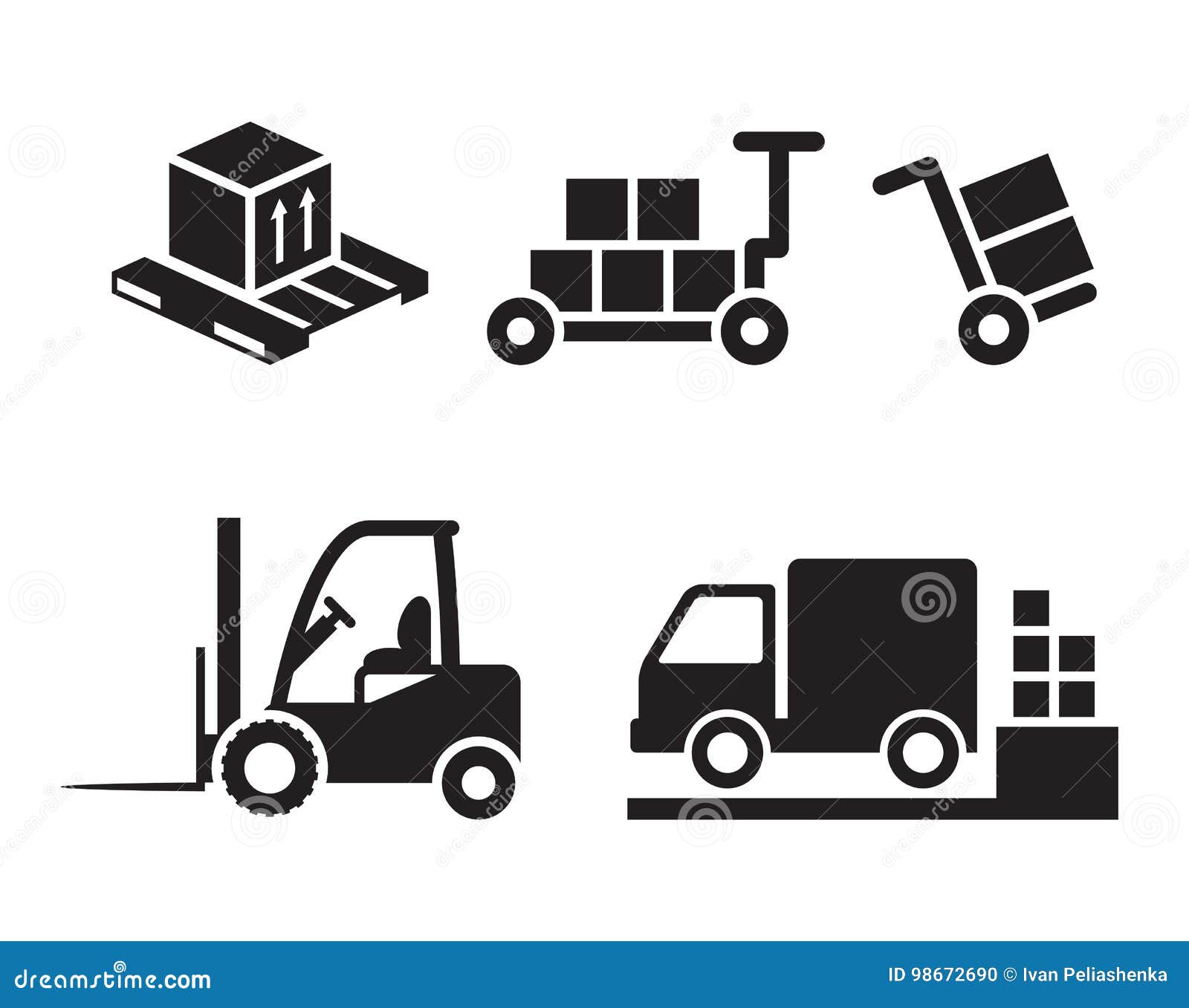 Icone del magazzino illustrazione di stock. Illustrazione di logistico ...