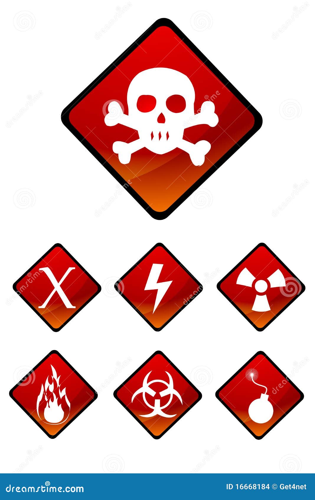 Icone Del Segnale Di Pericolo Illustrazione di Stock - Illustrazione di ...