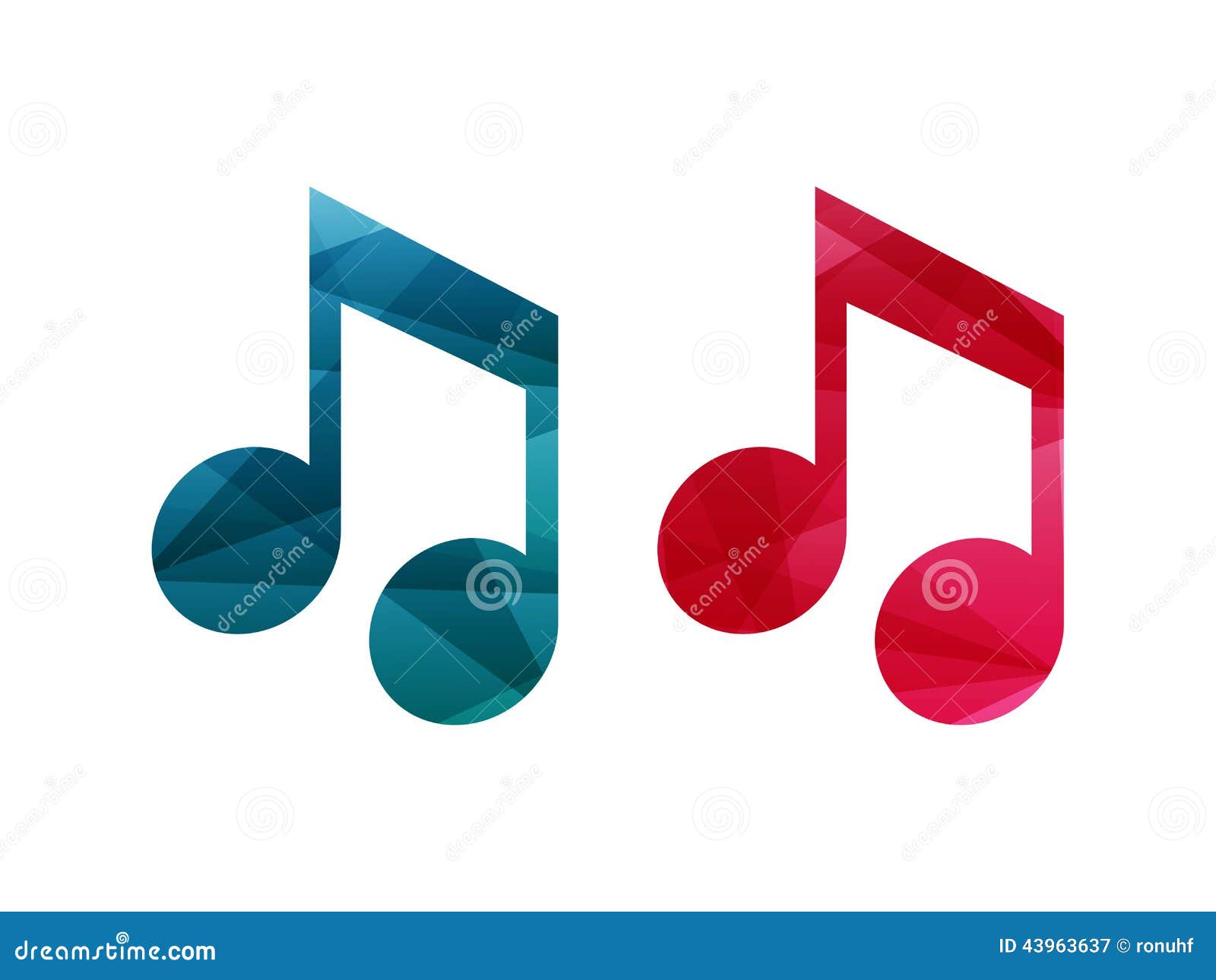 Icone Del Segno Della Nota Musicale Illustrazione Vettoriale ...