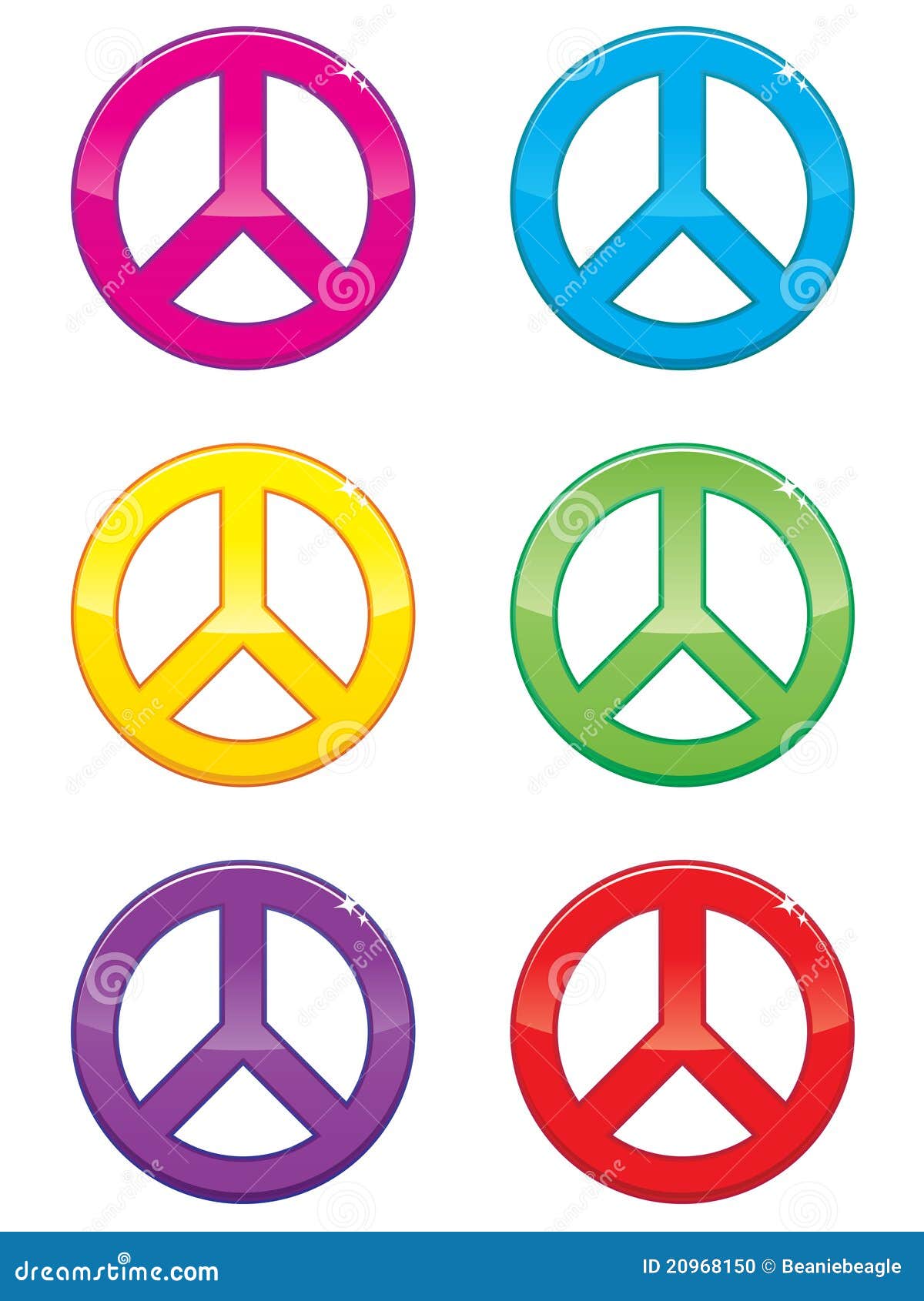 Icone del segno di pace illustrazione vettoriale. Illustrazione di ...