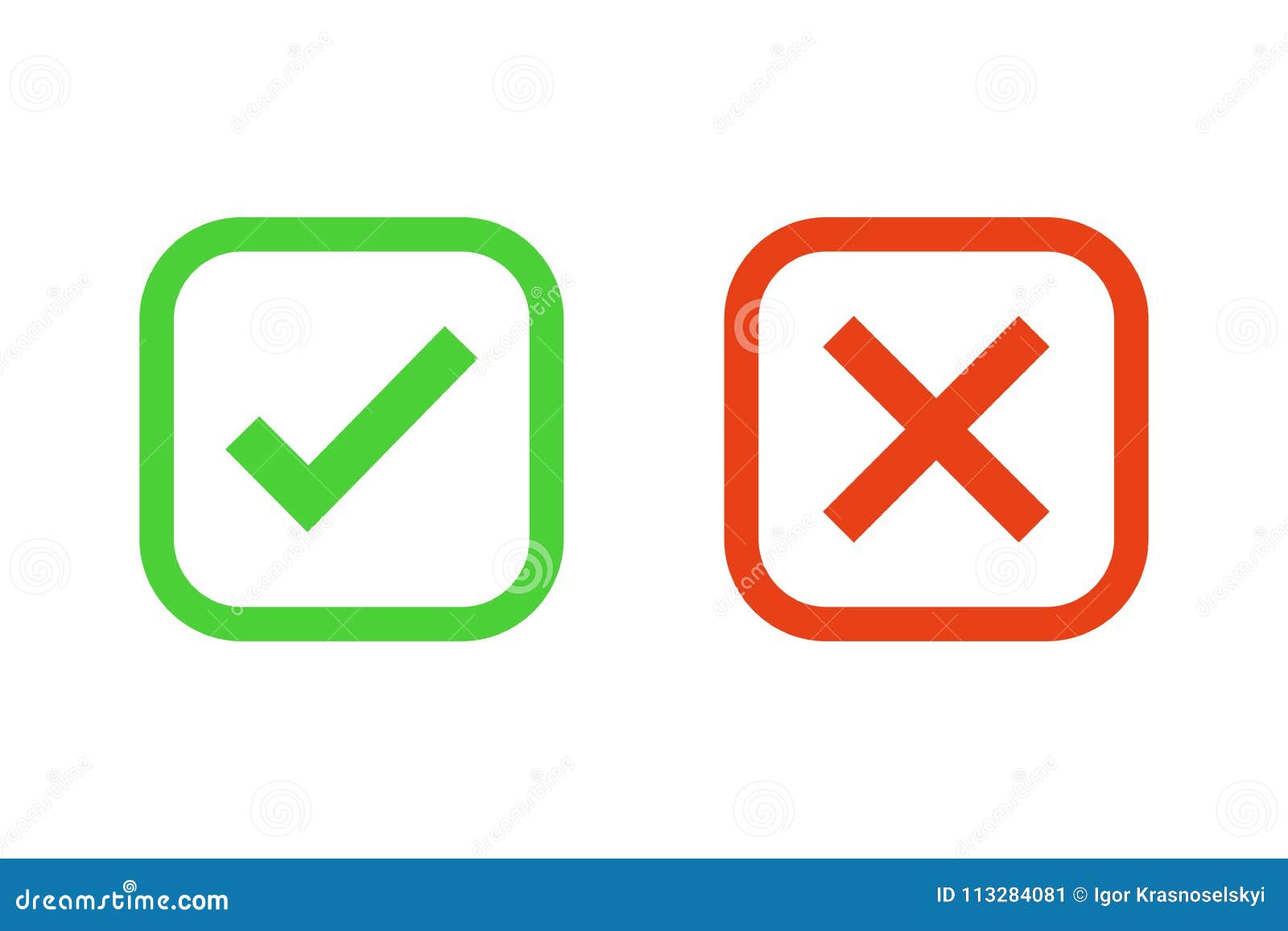 Icone del segno di spunta illustrazione vettoriale. Illustrazione di ...