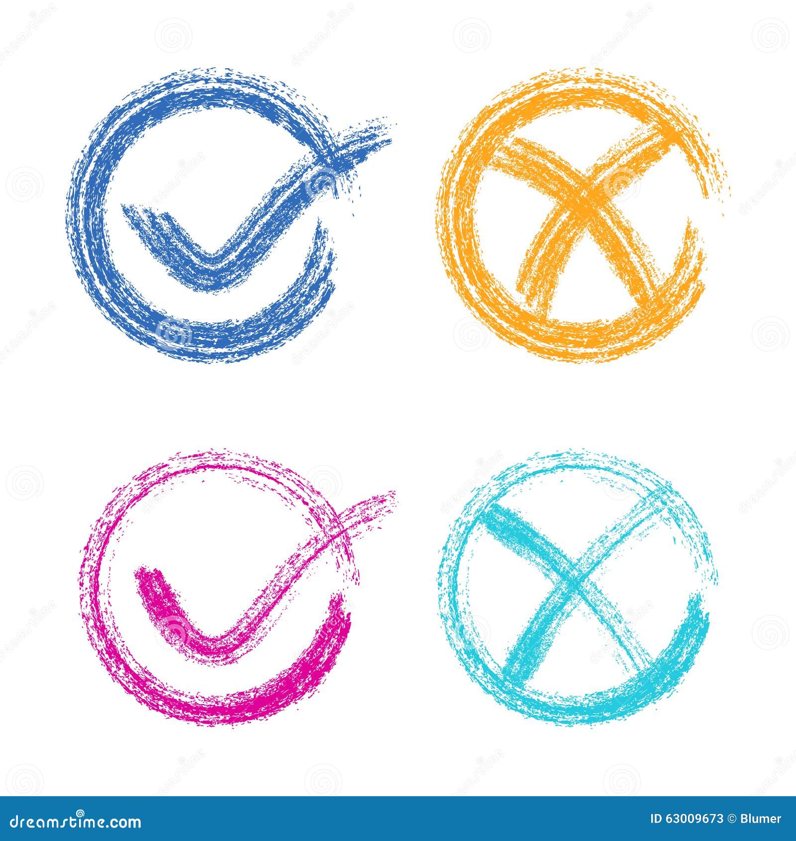 Icone del segno di spunta illustrazione vettoriale. Illustrazione di ...