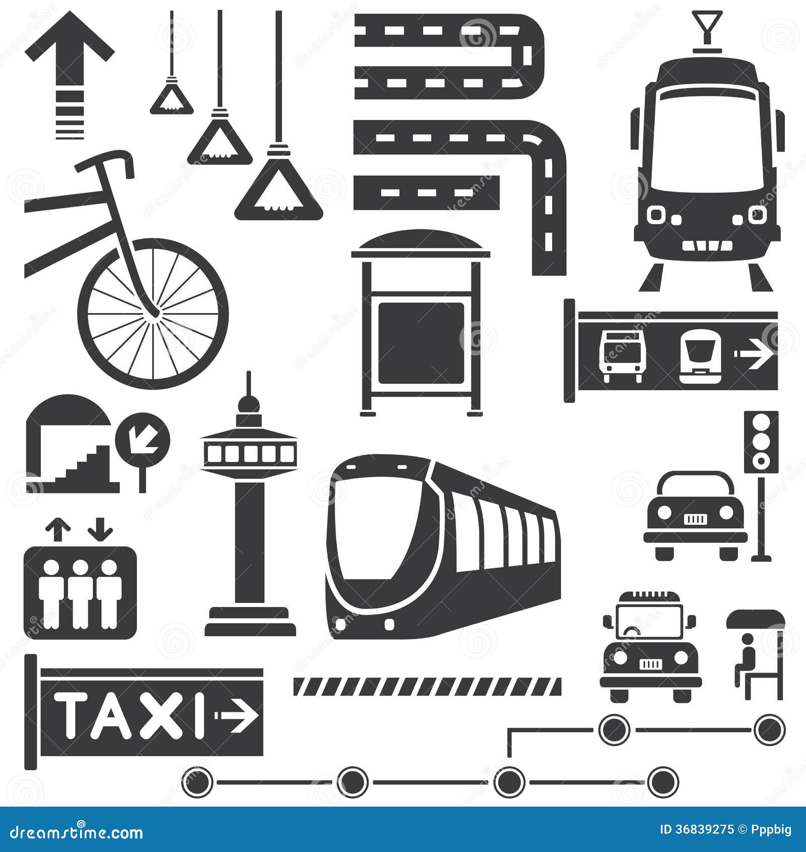 Icone del trasporto illustrazione di stock. Illustrazione di strada ...